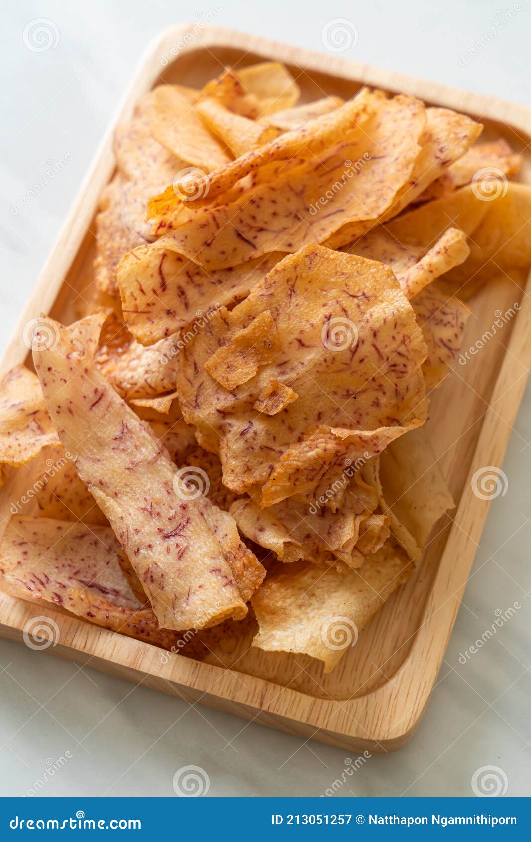 Taro Chips - Fried or Baked Sliced Taro Stock Image - Image of crispy ...