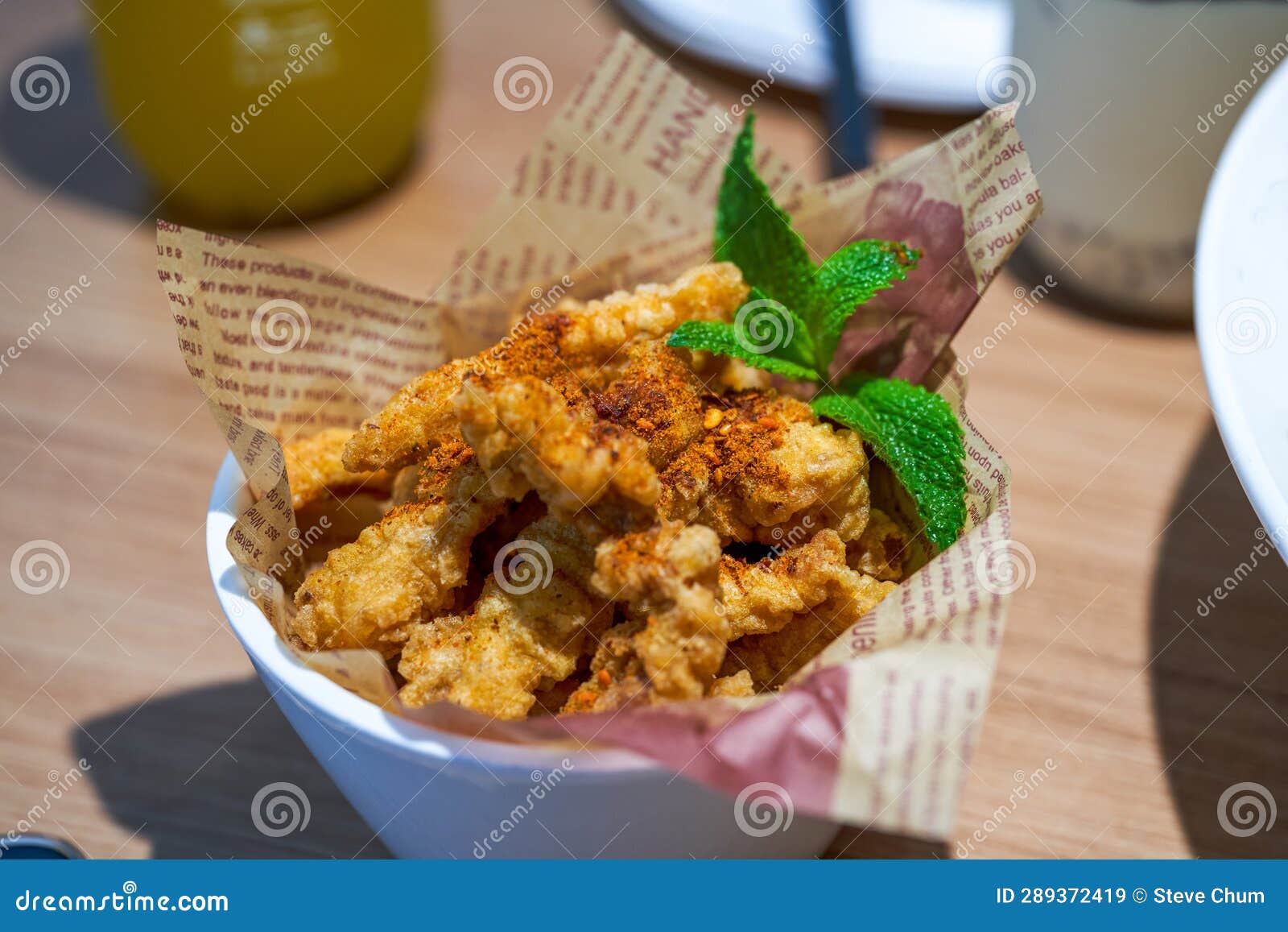 A Crispy and Tempting Little Crispy Meat Stock Image - Image of meat ...