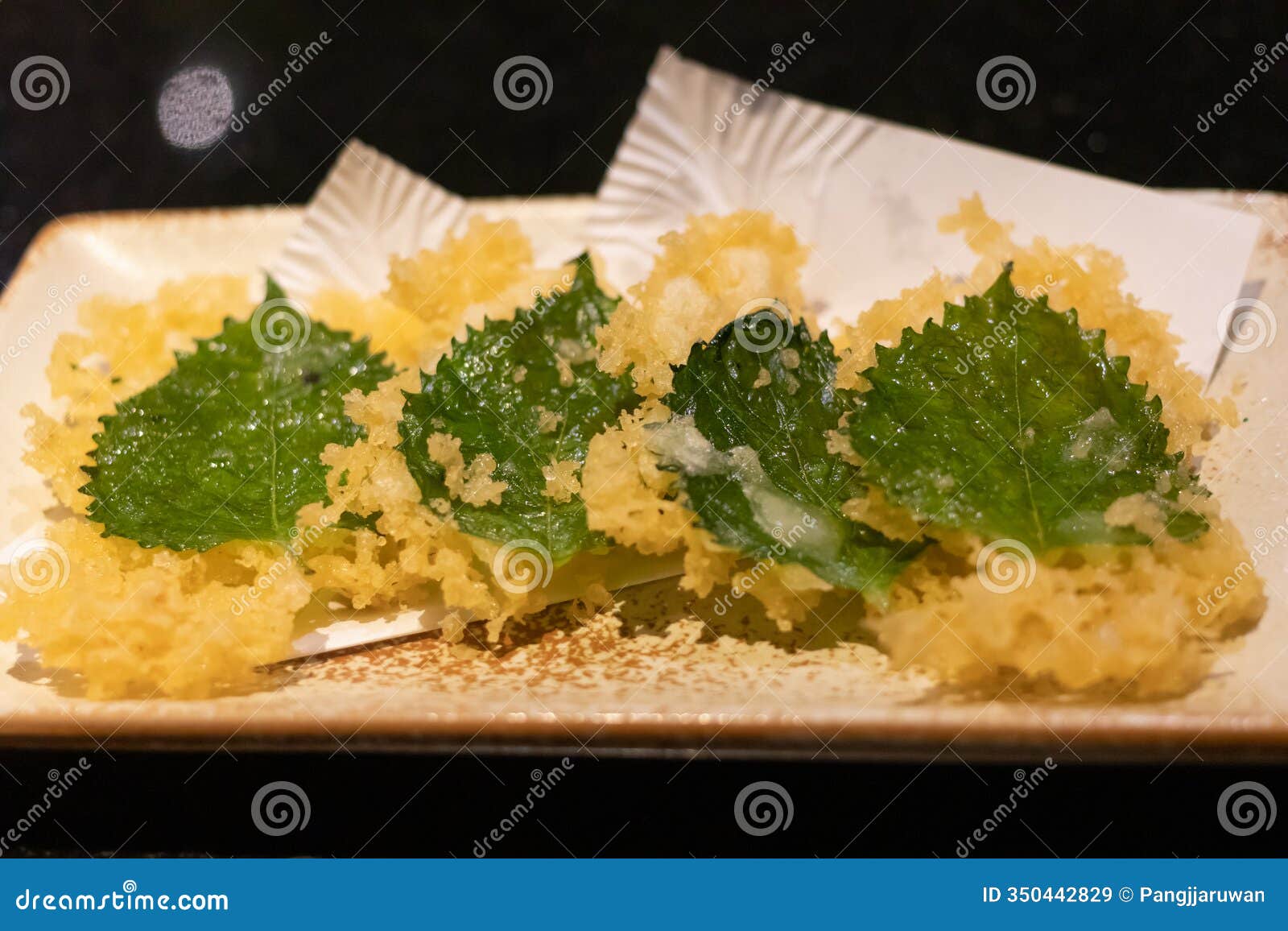Crispy Tempura Shiso Leaves. Great for a Beautiful and Delicious Menu ...