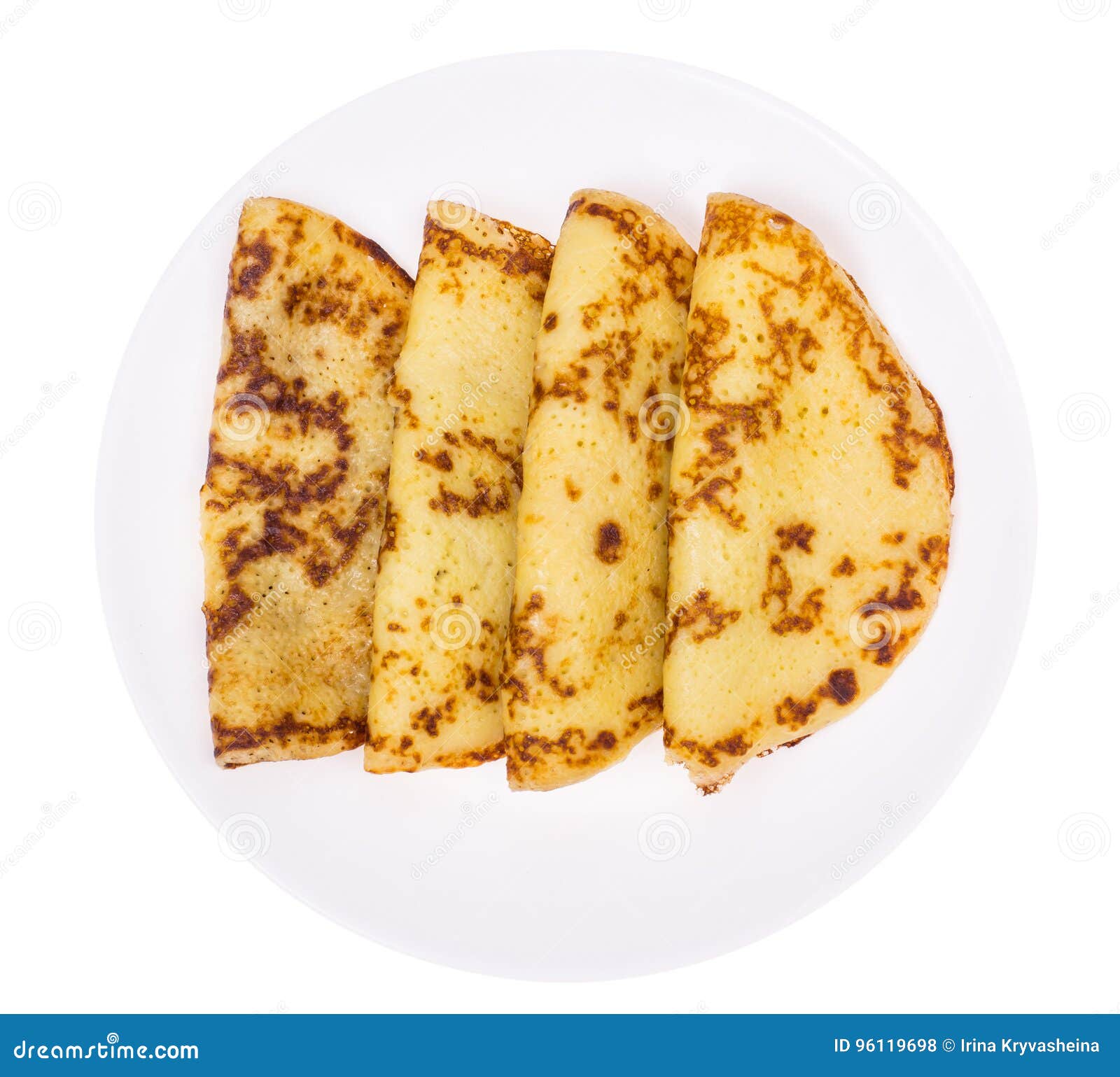 Crispy Thin Pancakes on Plate, Light Background Stock Photo - Image of ...