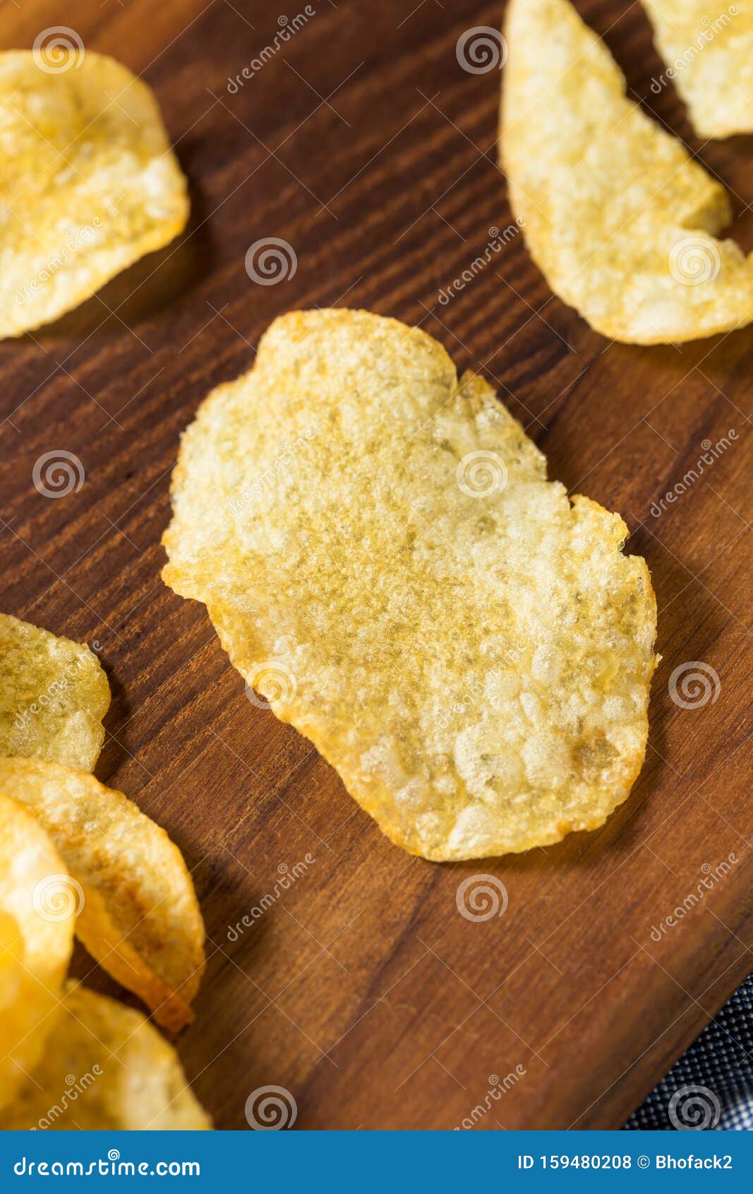 Crispy Thin Potato Chips stock photo. Image of snack - 159480208