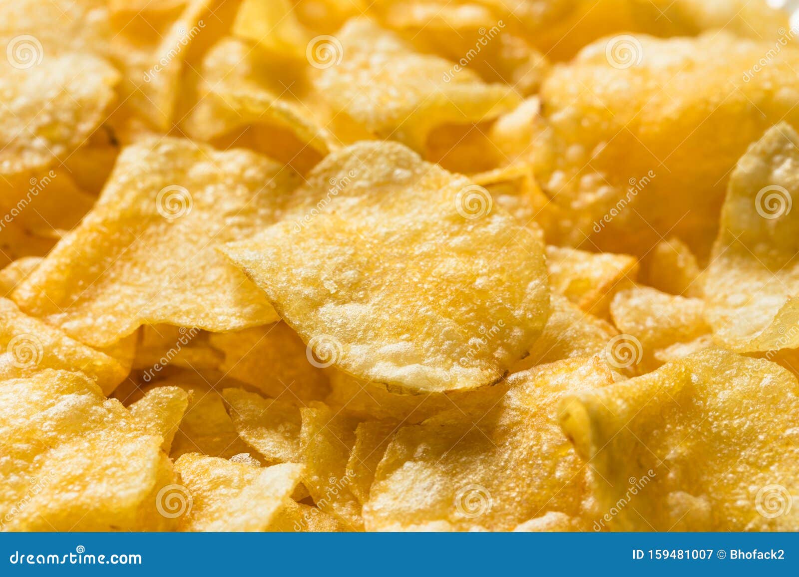 Crispy Thin Potato Chips stock image. Image of potato - 159481007