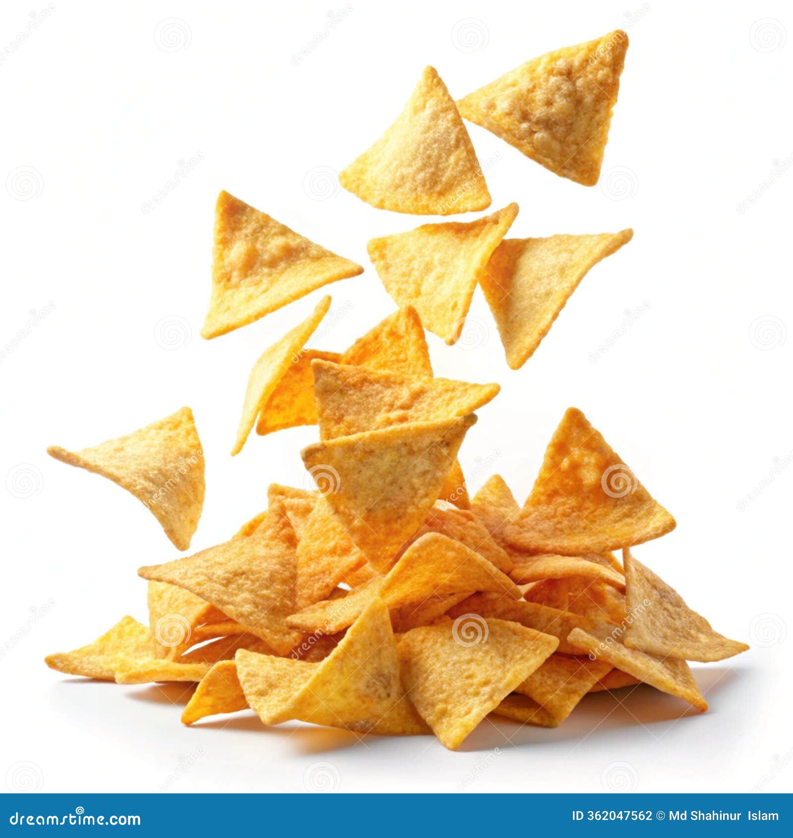 Crispy Tortilla Chips Falling Stock Illustration - Illustration of ...