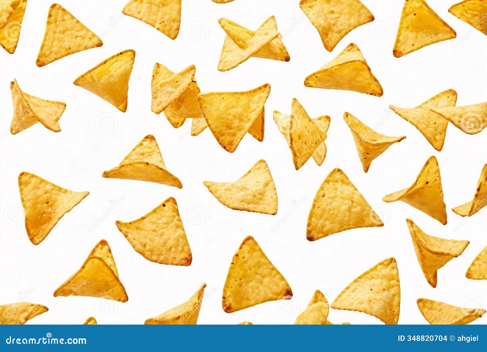 Crispy Triangle Tortilla Chips Falling Stock Illustration ...