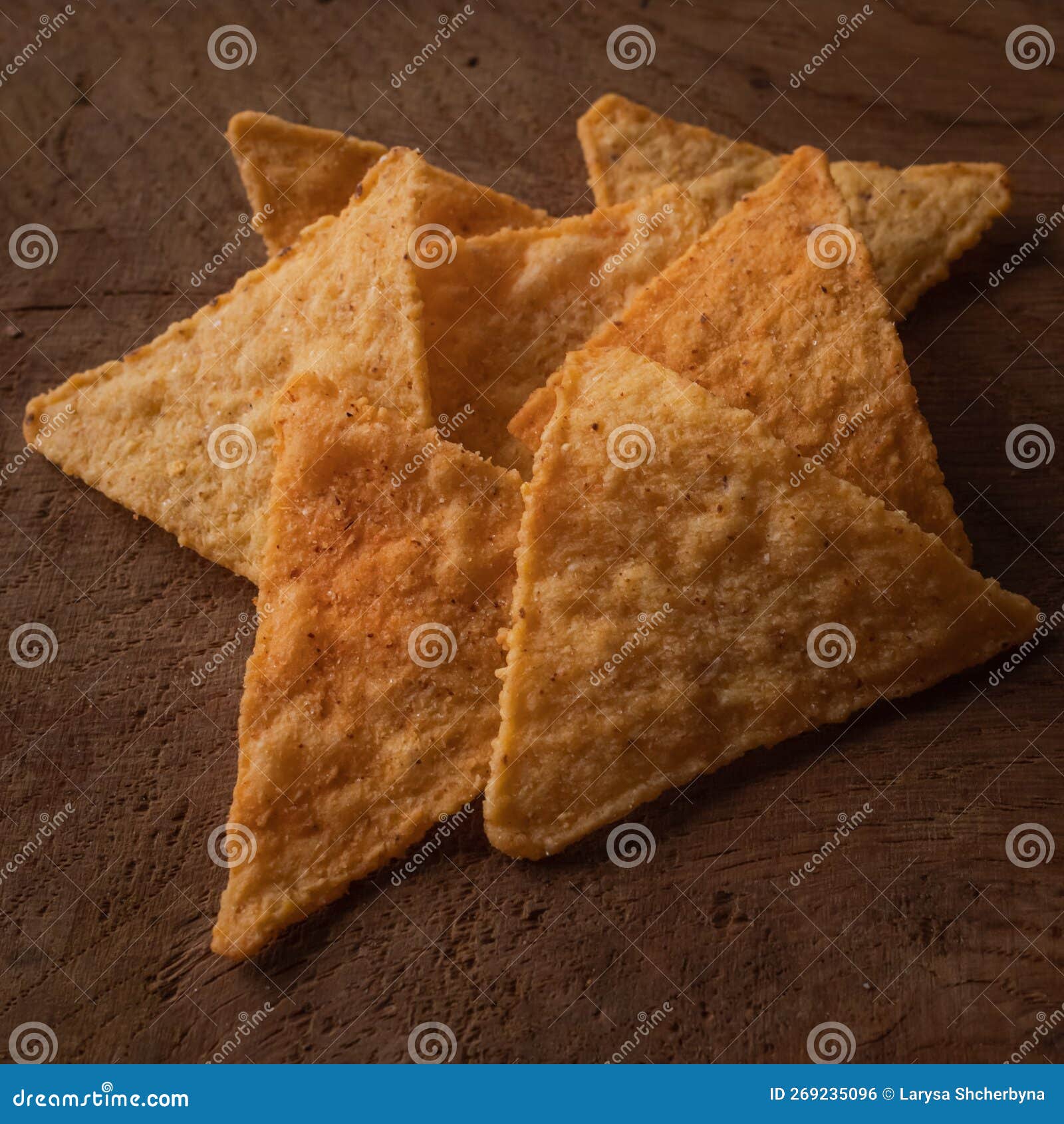 Crispy Triangular Corn Chips Close-up Stock Photo - Image of meat, meal ...
