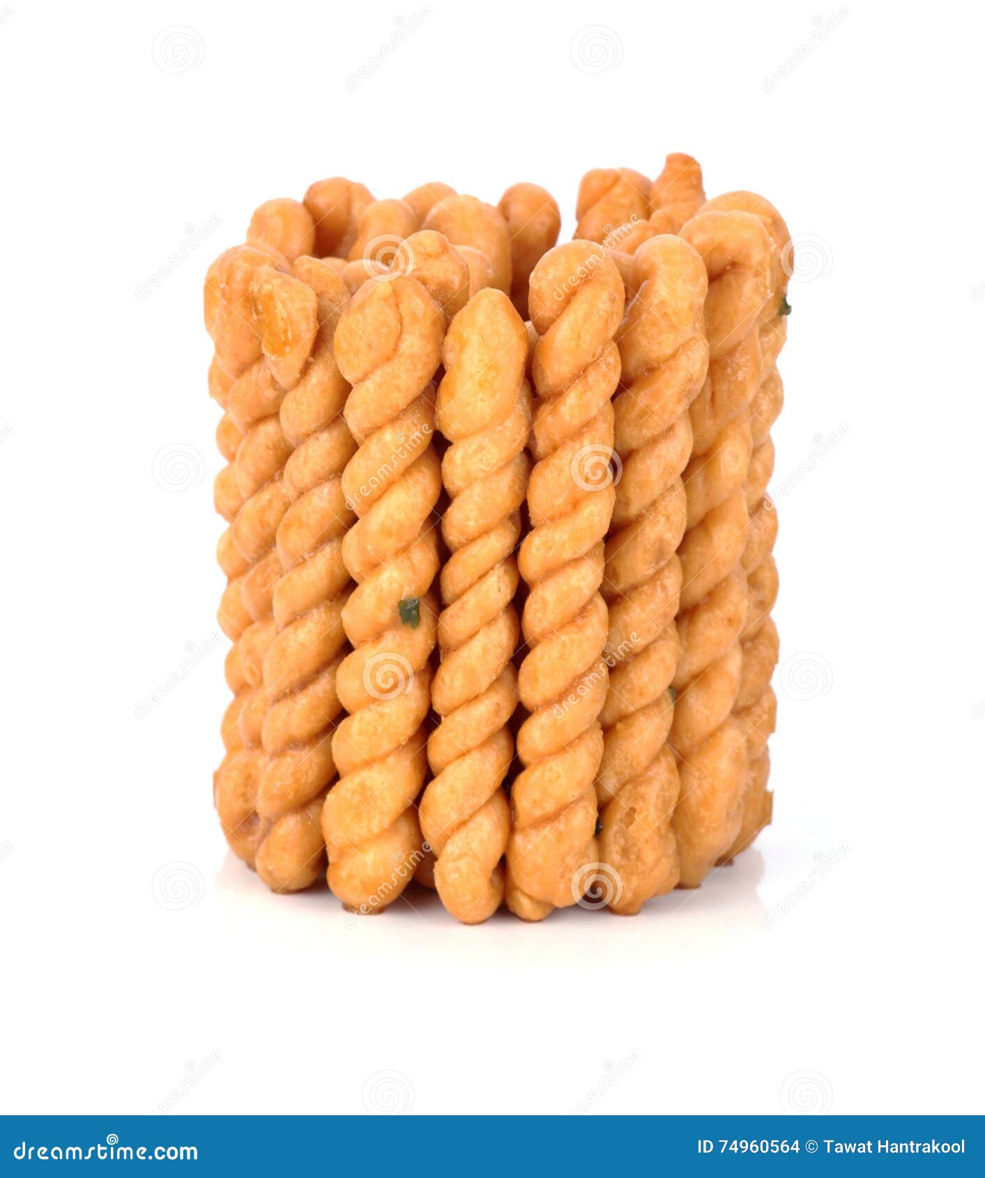Crispy Twirls Isolated on White Background Stock Photo - Image of ...