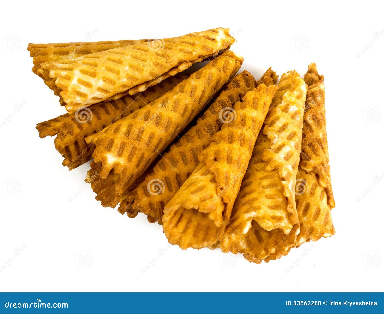 Crispy wafer rolls stock photo. Image of brown, cookies - 83562288