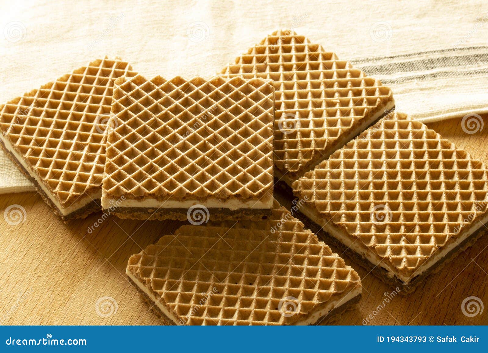 Crispy wafers stock image. Image of brown, hazelnut - 194343793