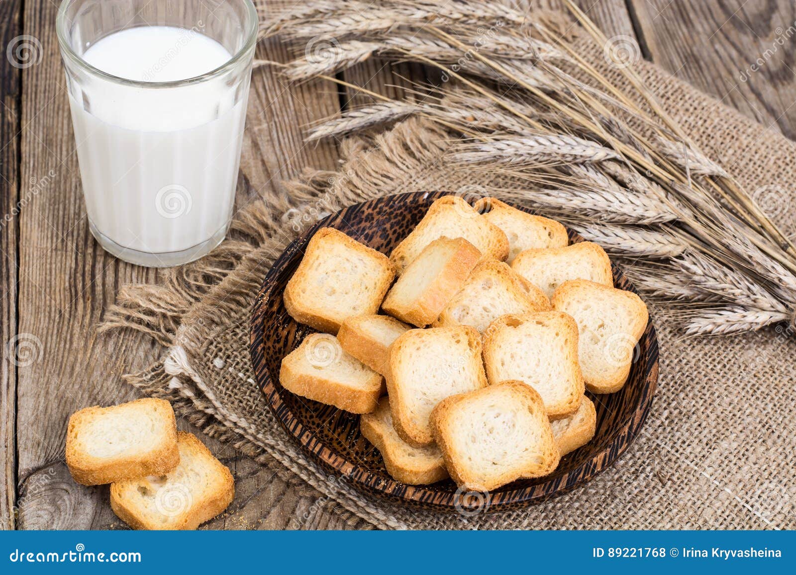 Crispy wheat crunches stock photo. Image of delicious - 89221768