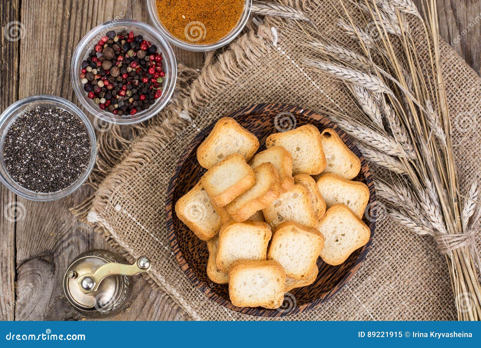 Crispy wheat crunches stock image. Image of crust, appetizer - 89221915