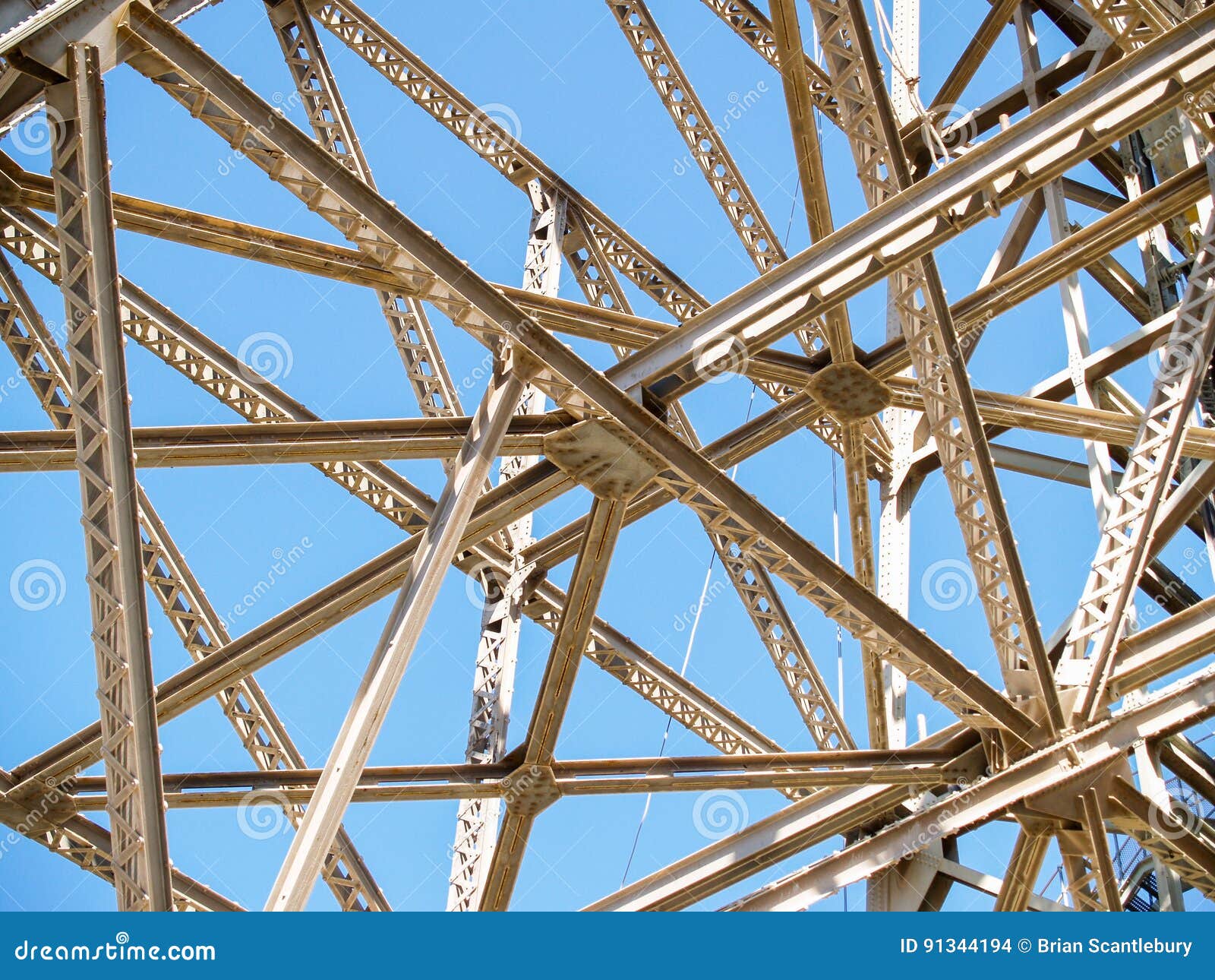 Criss-cross of Structural Steel Framing Stock Photo - Image of ...