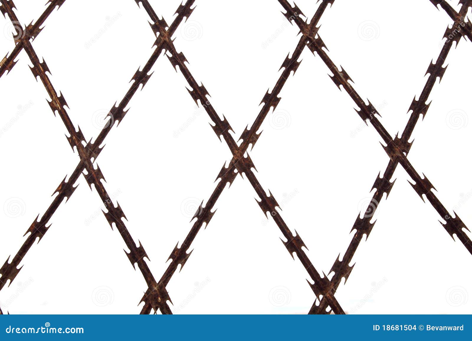 Criss crossed barbed wire stock photo. Image of cross - 18681504