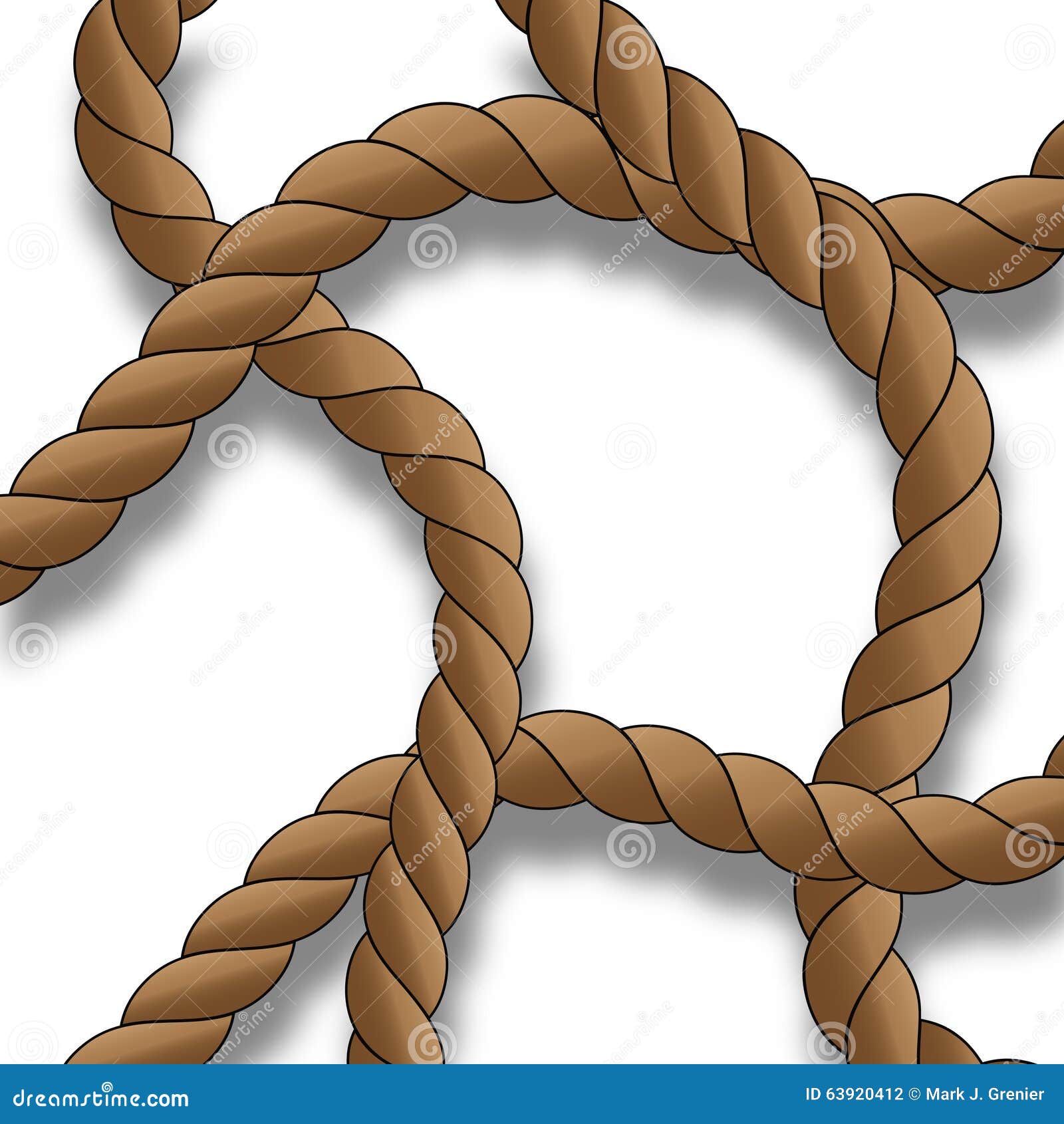Crisscross Ropes (with Shadow) Stock Illustration - Illustration of ...