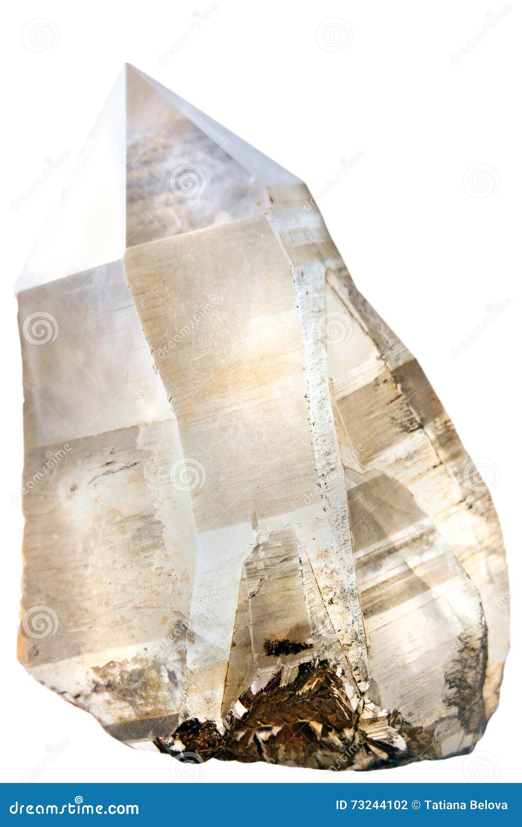 Cristal de cuarzo ahumado foto de archivo. Imagen de blanco - 73244102