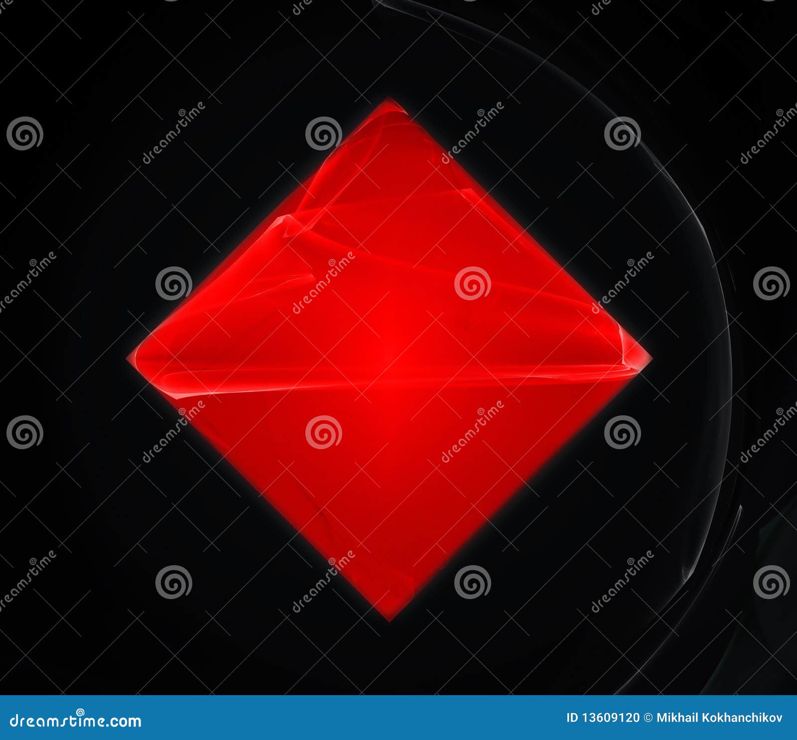 Cristal rouge illustration stock. Illustration du numérique - 13609120