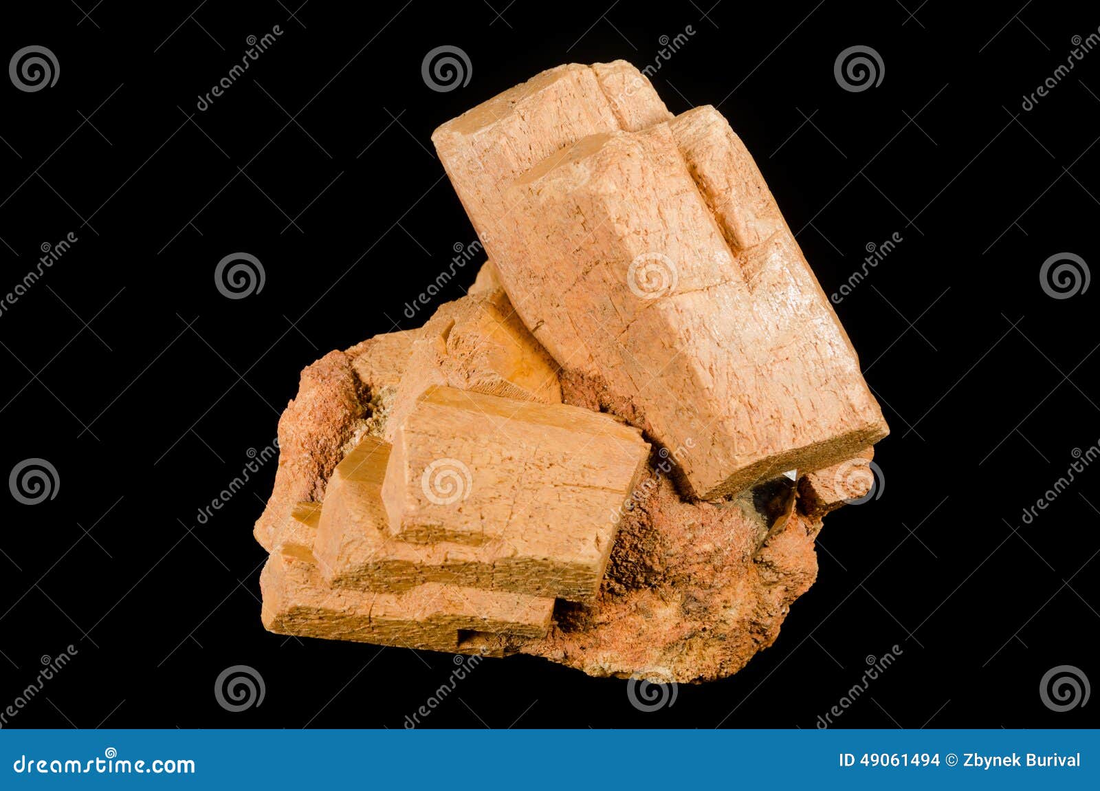 Cristales Agradables Del Feldespato Del Microcline Foto de archivo ...