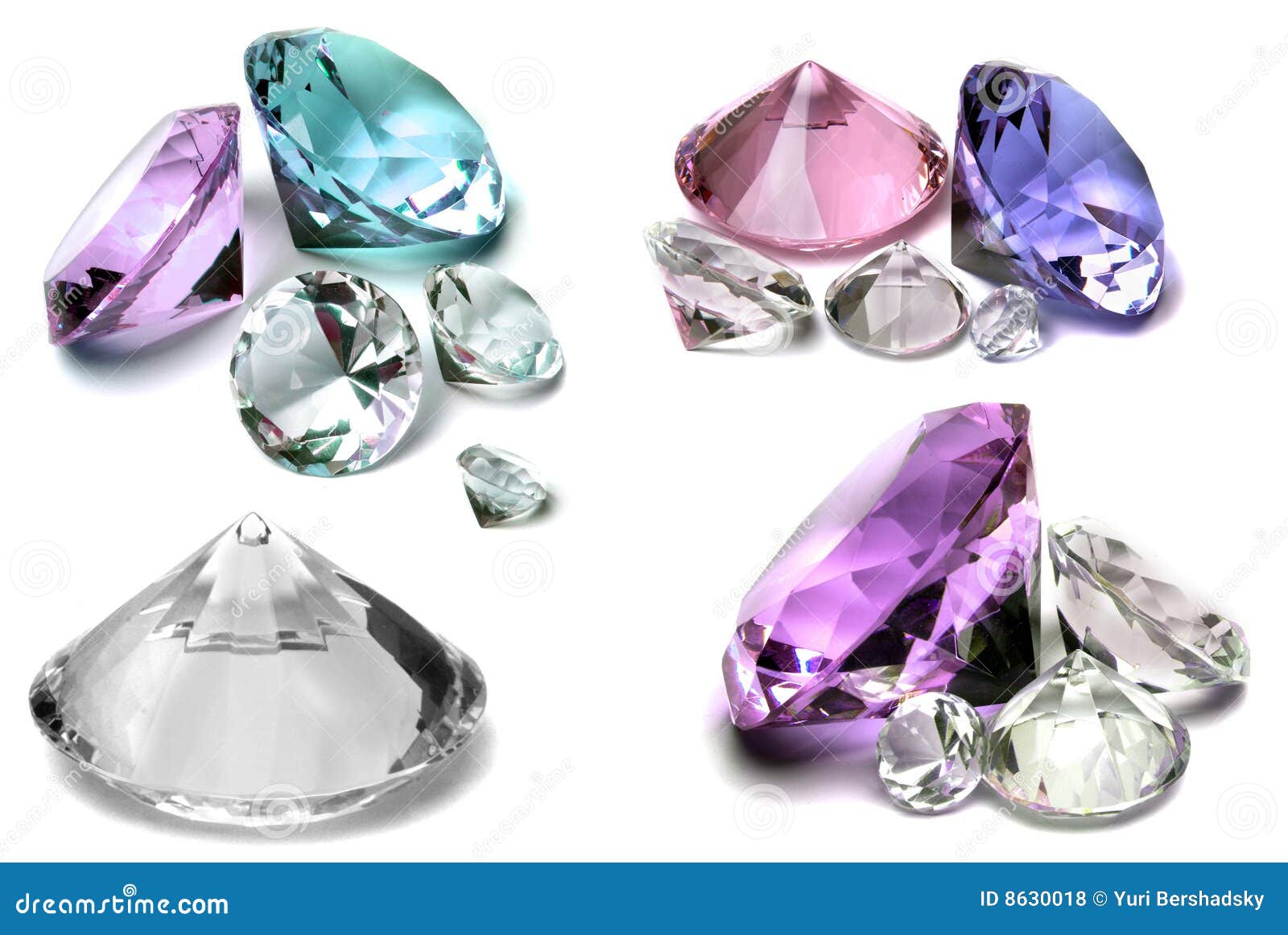 Cristales De Cristal Coloridos Foto de archivo - Imagen de brillo, lujo ...
