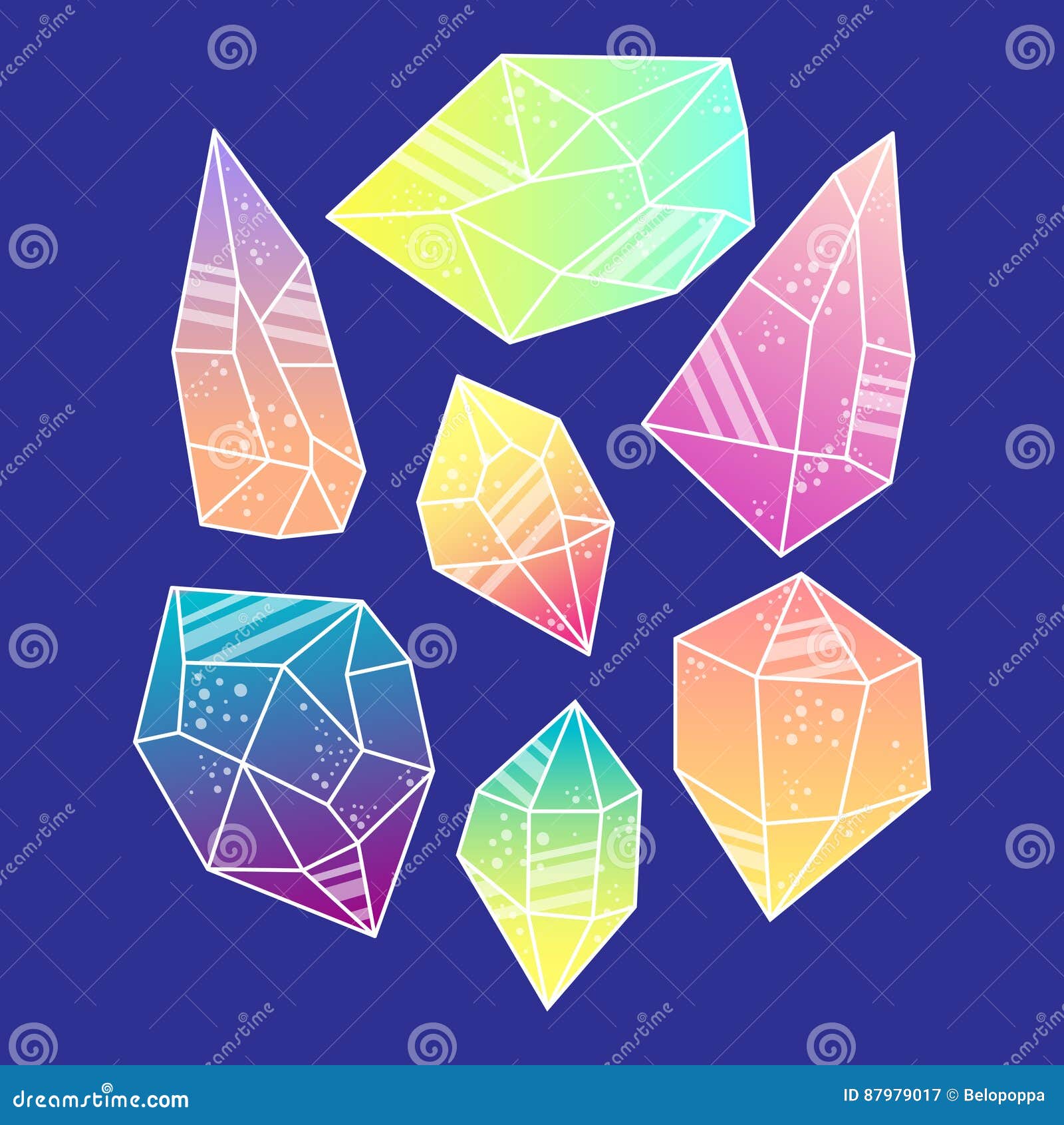 Cristaux Magiques De Forme Pyramidale Illustration de Vecteur ...