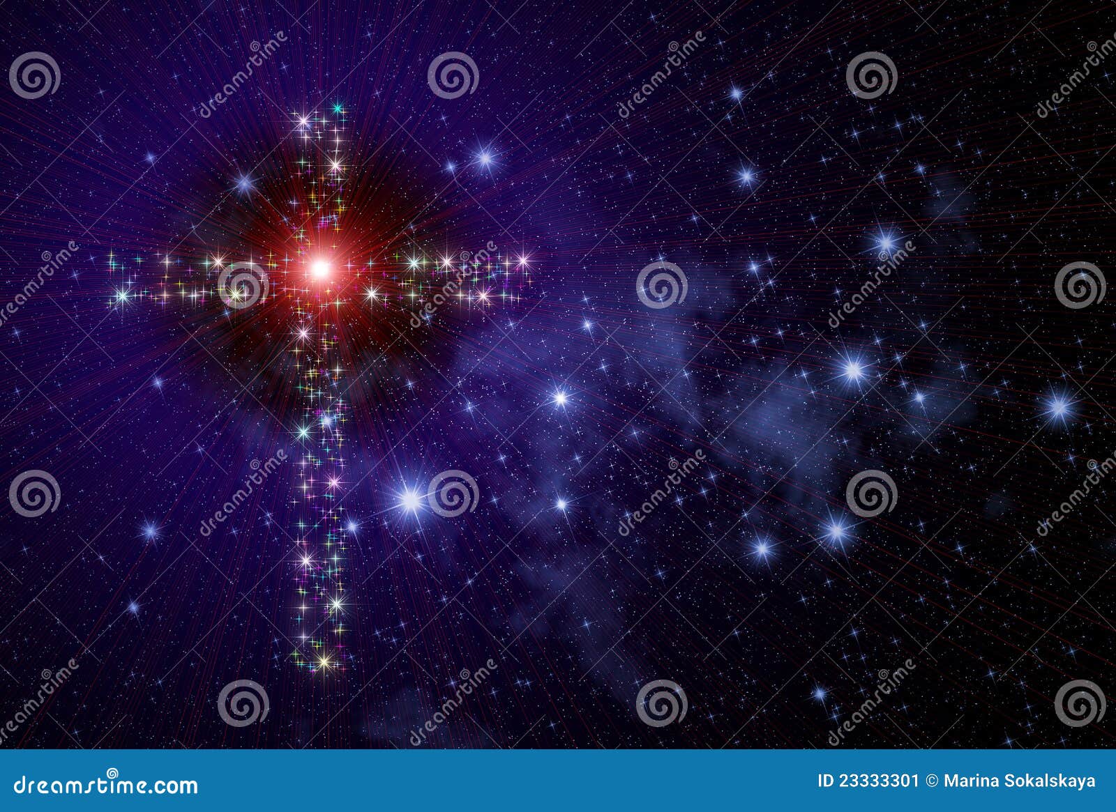 Cristian Cross Space Stock Image - Image: 23333301