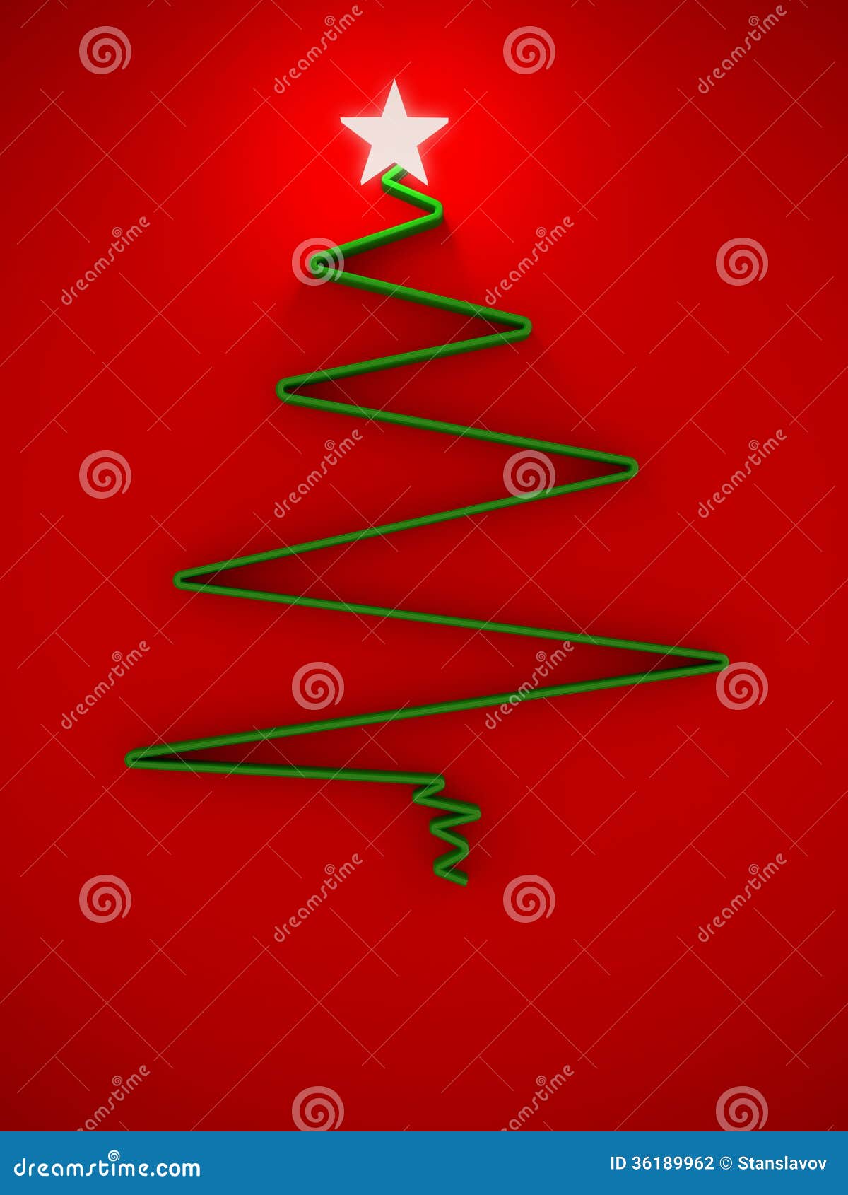 Cristmas tree with star stock illustration. Illustration of abstract ...
