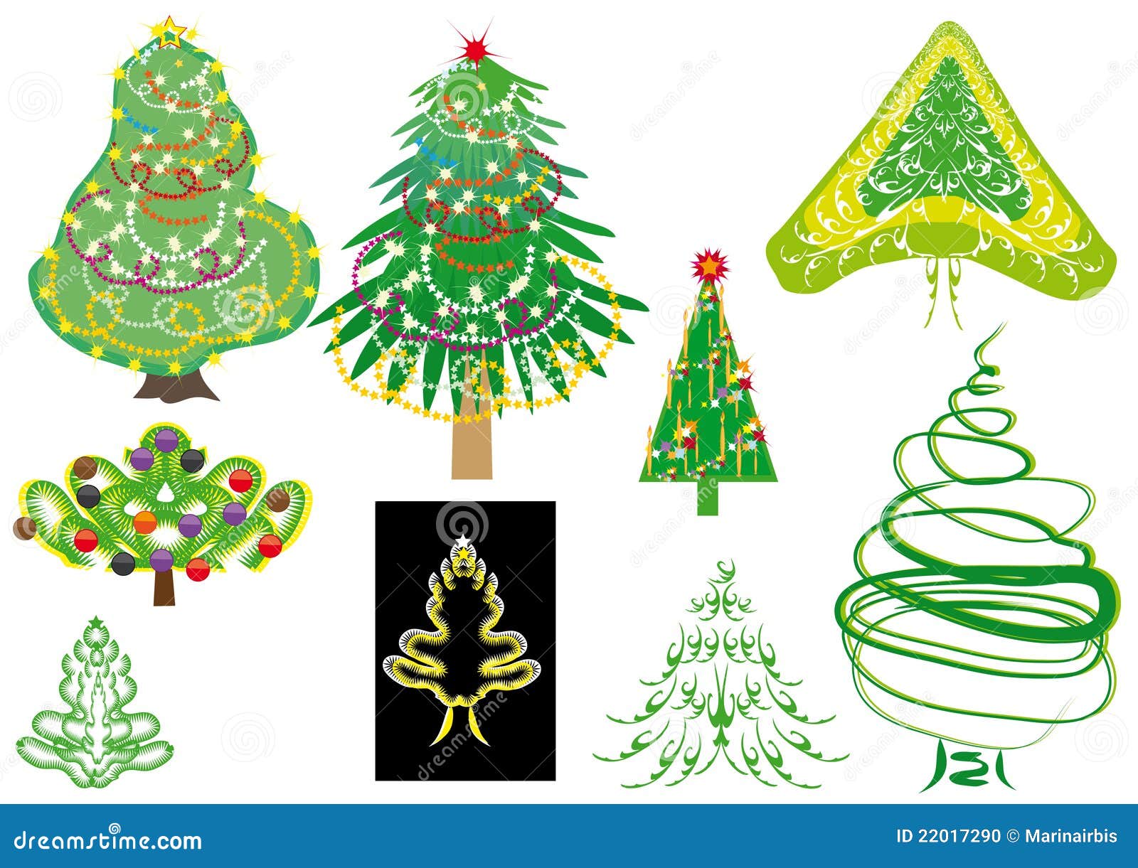 Cristmass tree stock vector. Illustration of painting - 22017290
