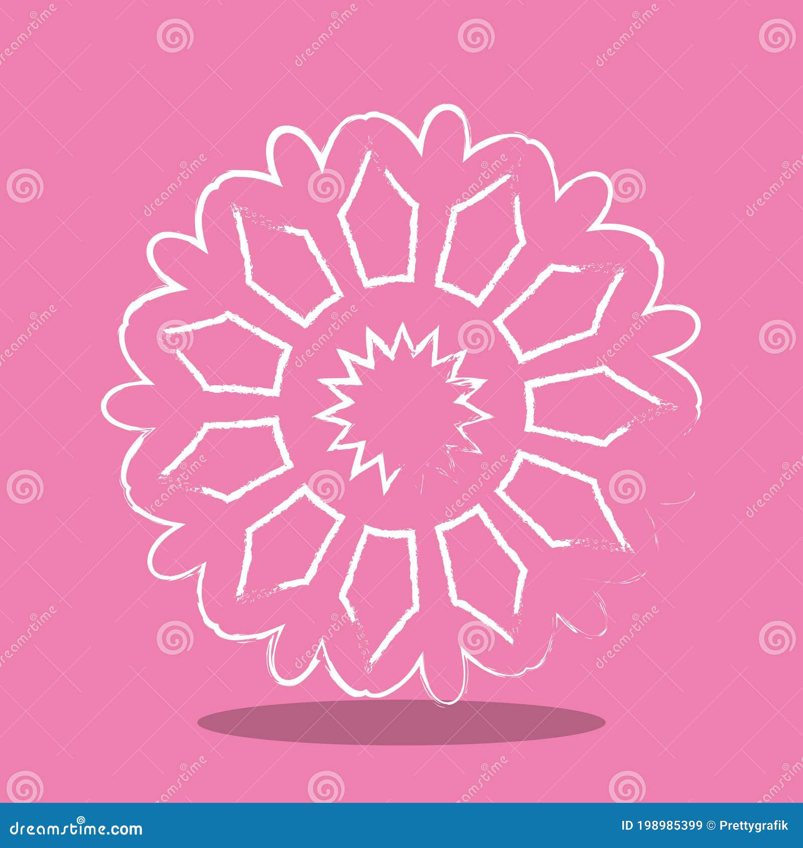 Cristmast Chalk Doodles Flake2 10 Stock Vector - Illustration of flake ...