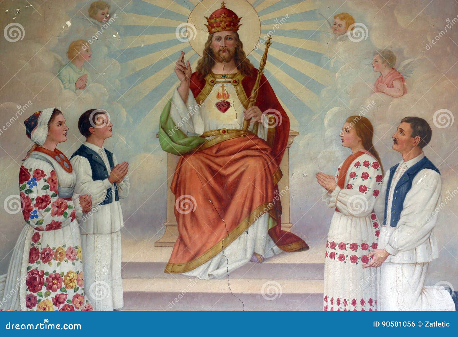 Cristo el rey stock de ilustración. Ilustración de evangelio - 90501056