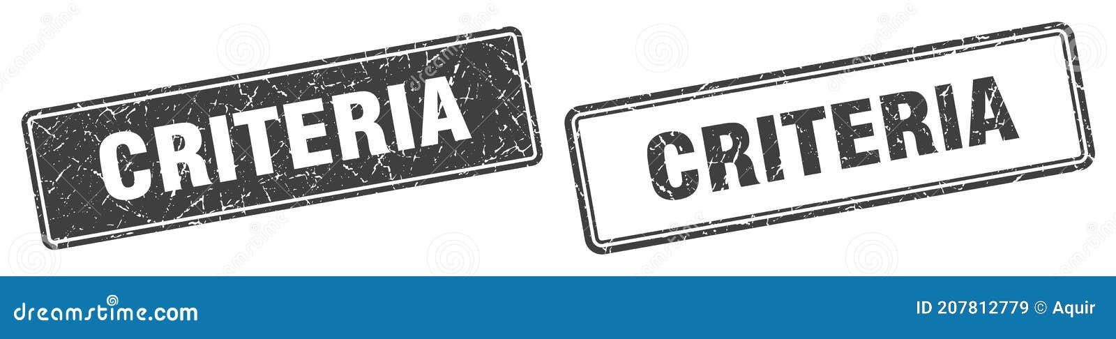 Criteria Stamp Set. Criteria Square Grunge Sign Stock Vector ...