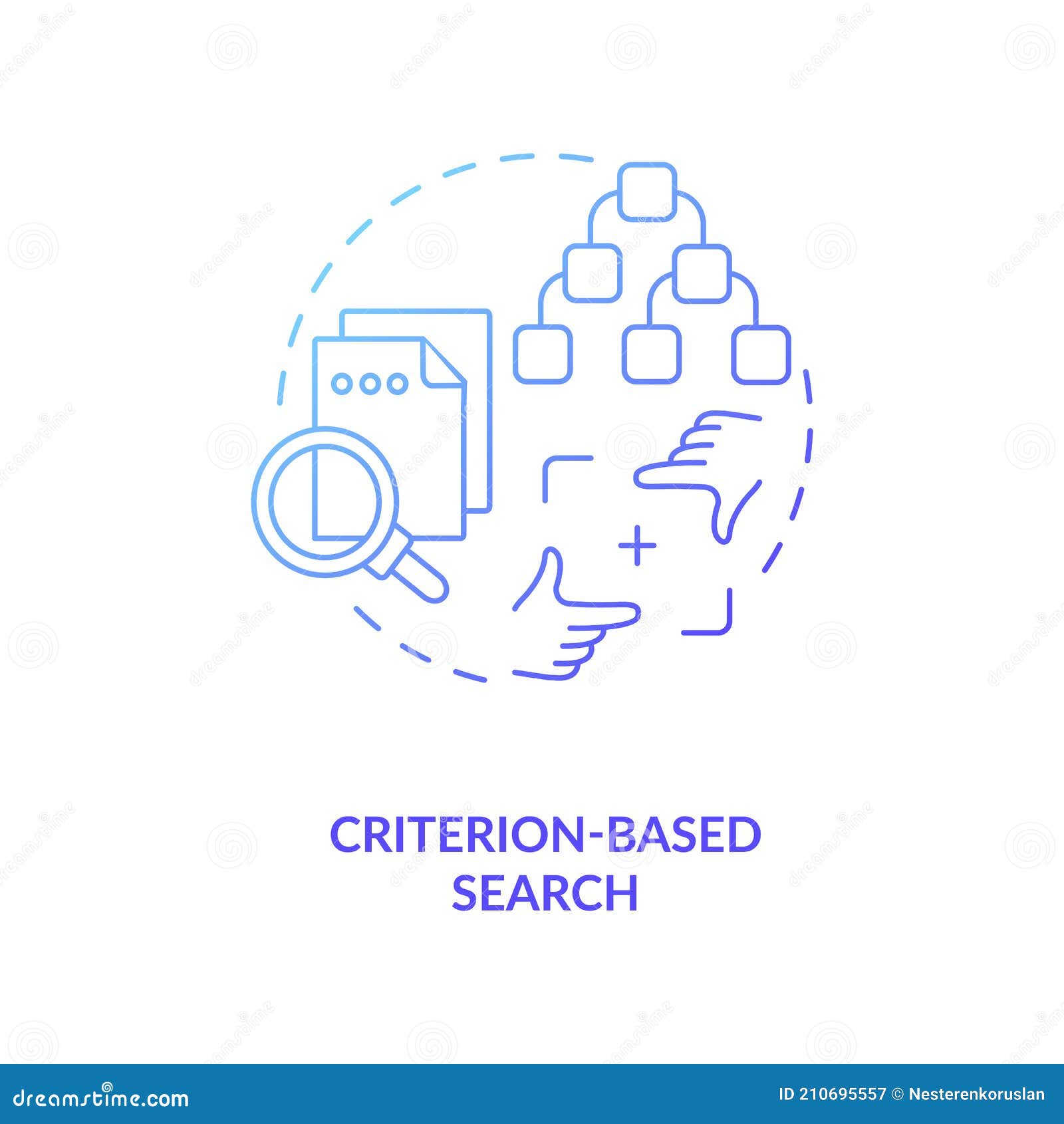 Criterion Based Search Concept Icon Stock Vector - Illustration of ...