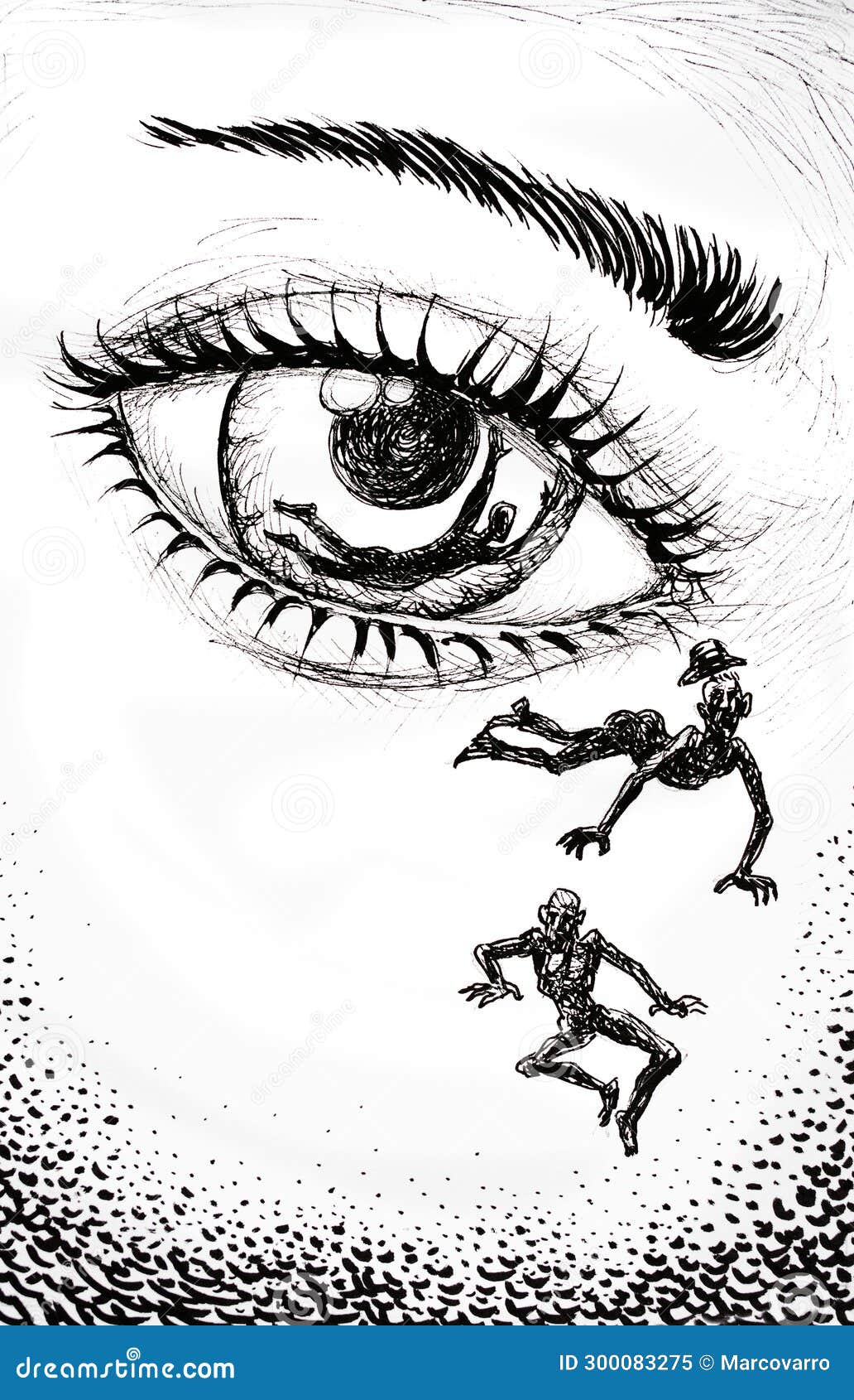 Critic Eye, Black and White Illustration Stock Illustration ...