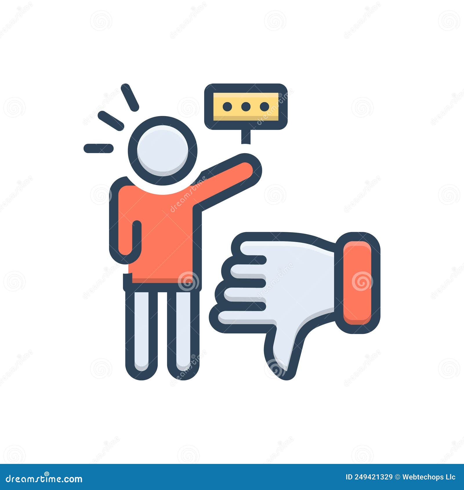 Color Illustration Icon for Critic, Authority and Commentator Stock ...