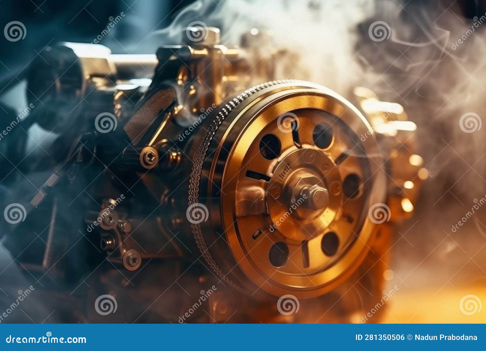 Critical Condition: Close-Up of Overheating Car Engine (AI Generated ...