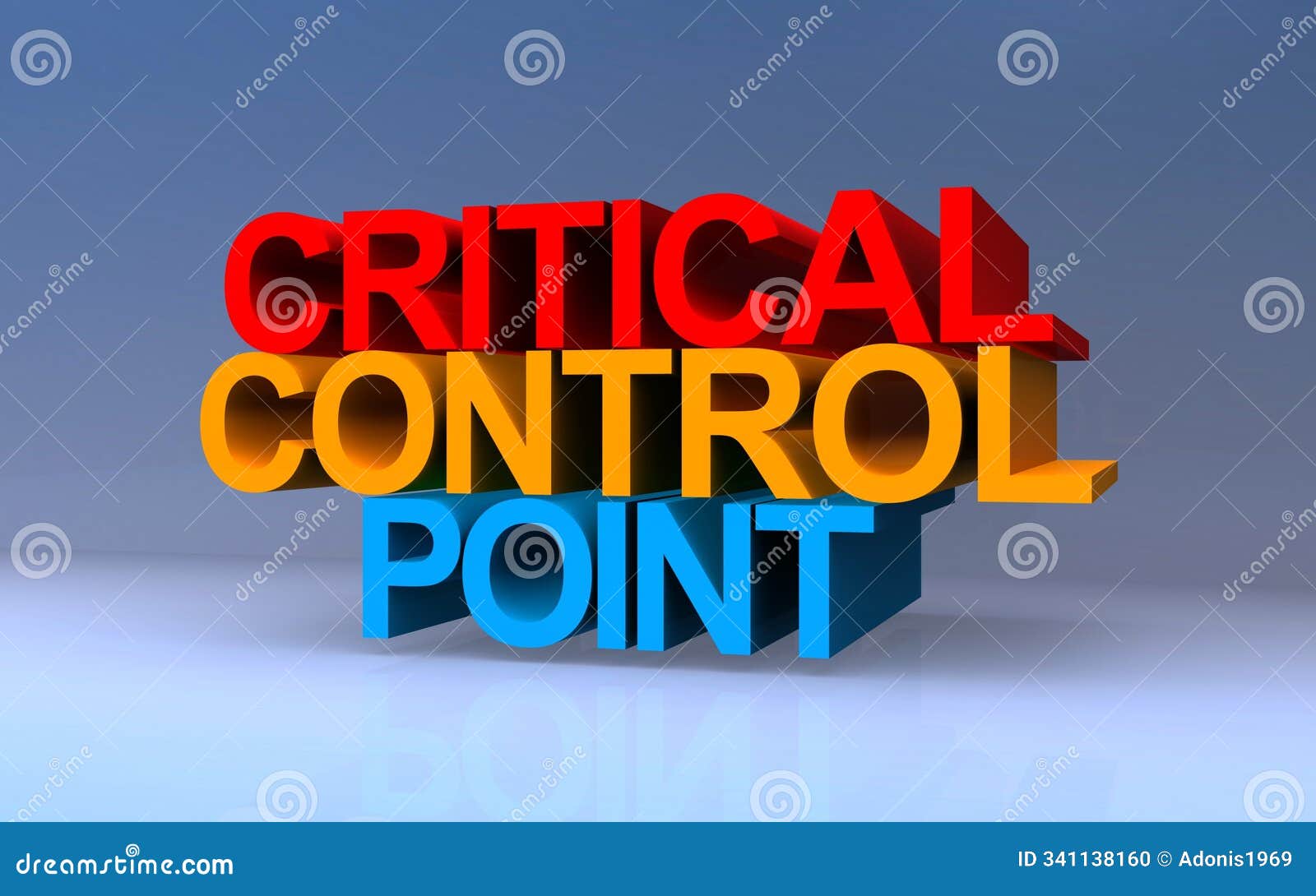 Critical Control Point on Blue Stock Illustration - Illustration of ...