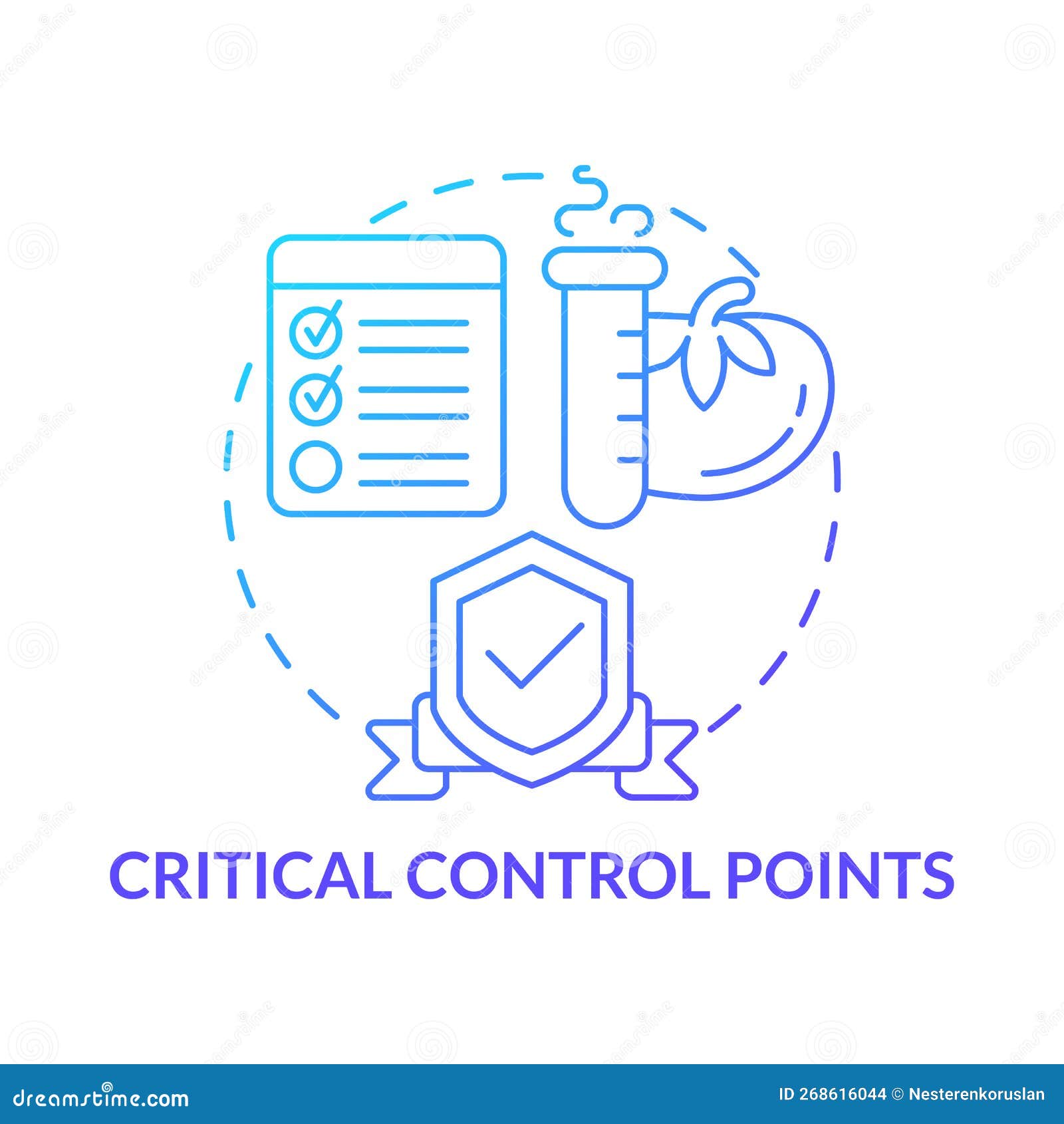 Critical Control Points Blue Gradient Concept Icon Stock Vector ...