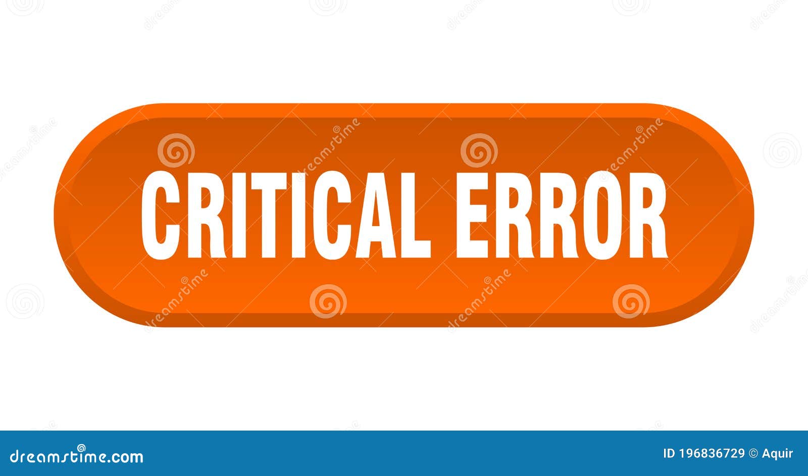 Critical error button stock vector. Illustration of critical - 196836729