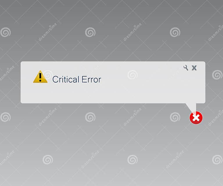 Critical Error stock vector. Illustration of crash, file - 103987745