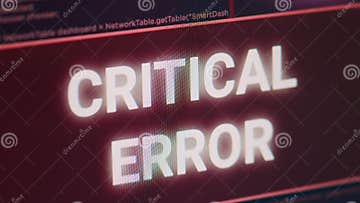 Critical Error Message Flashing on Screen with Hacking Alert Stock ...