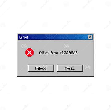 Critical Error Message Window, PC Popup Warning Stock Vector ...