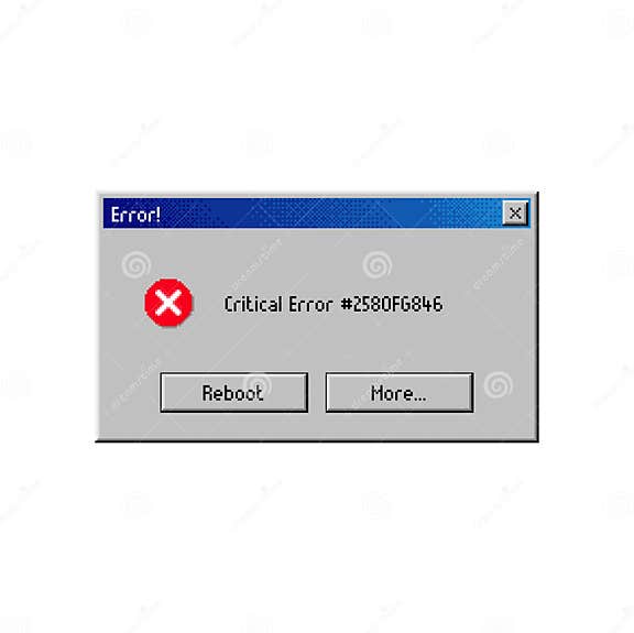 Critical Error Message Window, PC Popup Warning Stock Vector ... Critical Error Message Window, PC Popup Warning Stock Vector ...