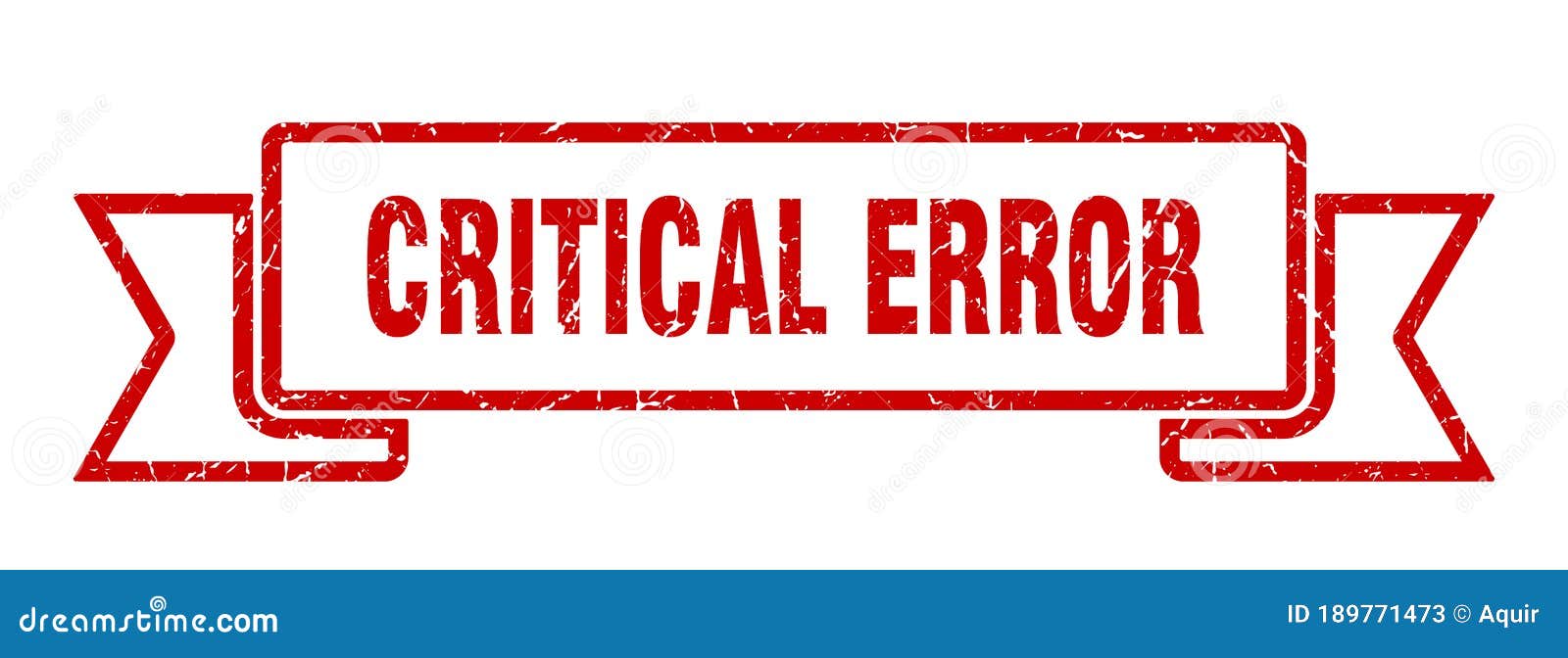 Critical Error Ribbon. Critical Error Grunge Band Sign Stock Vector ...