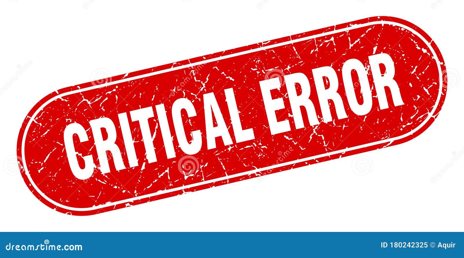 Critical Error Sign. Critical Error Grunge Stamp Stock Vector ...