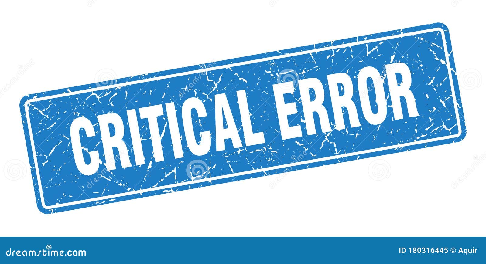 Critical Error Sign. Critical Error Grunge Stamp Stock Vector ...