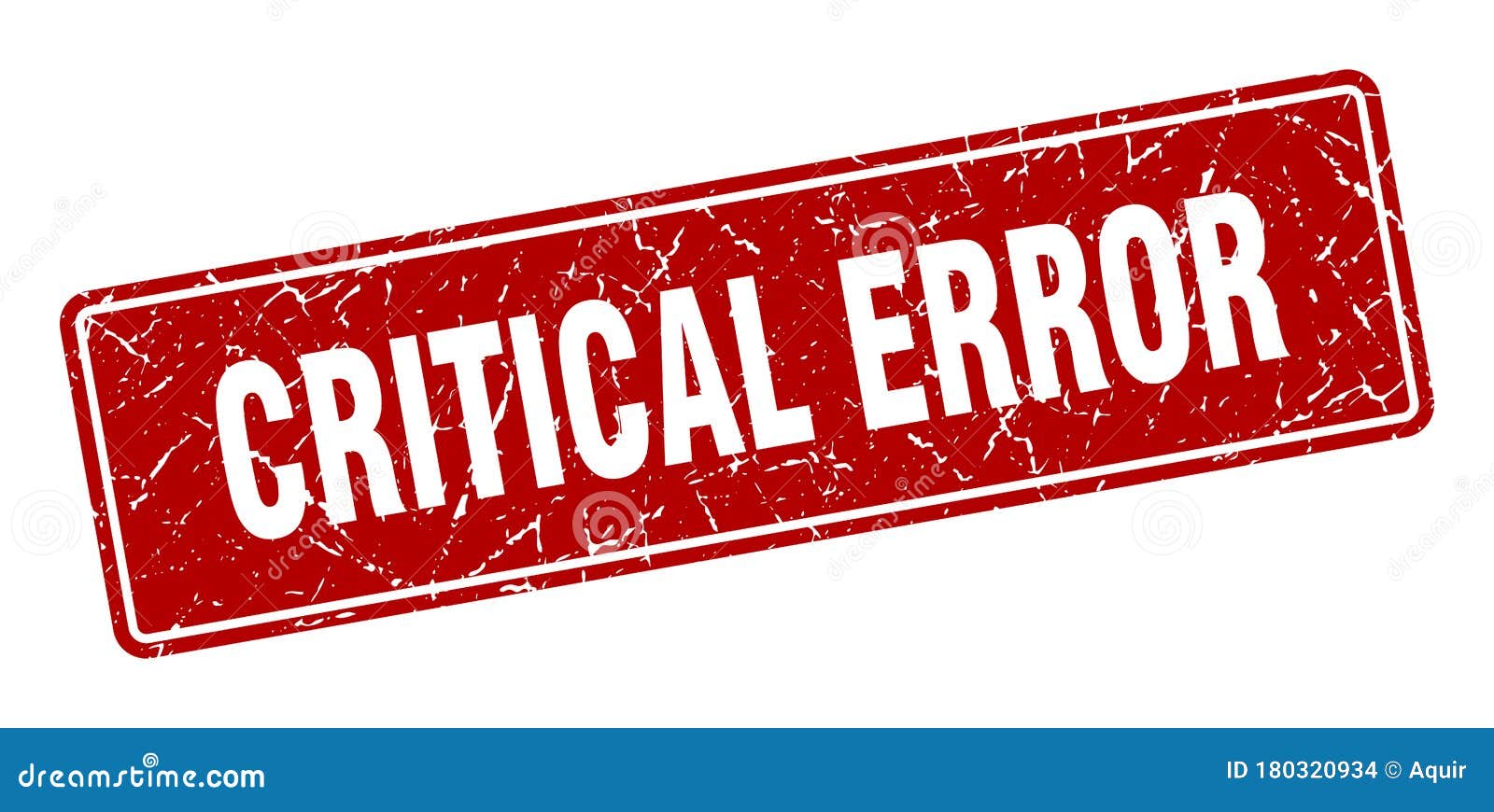 Critical Error Sign. Critical Error Grunge Stamp Stock Vector ...