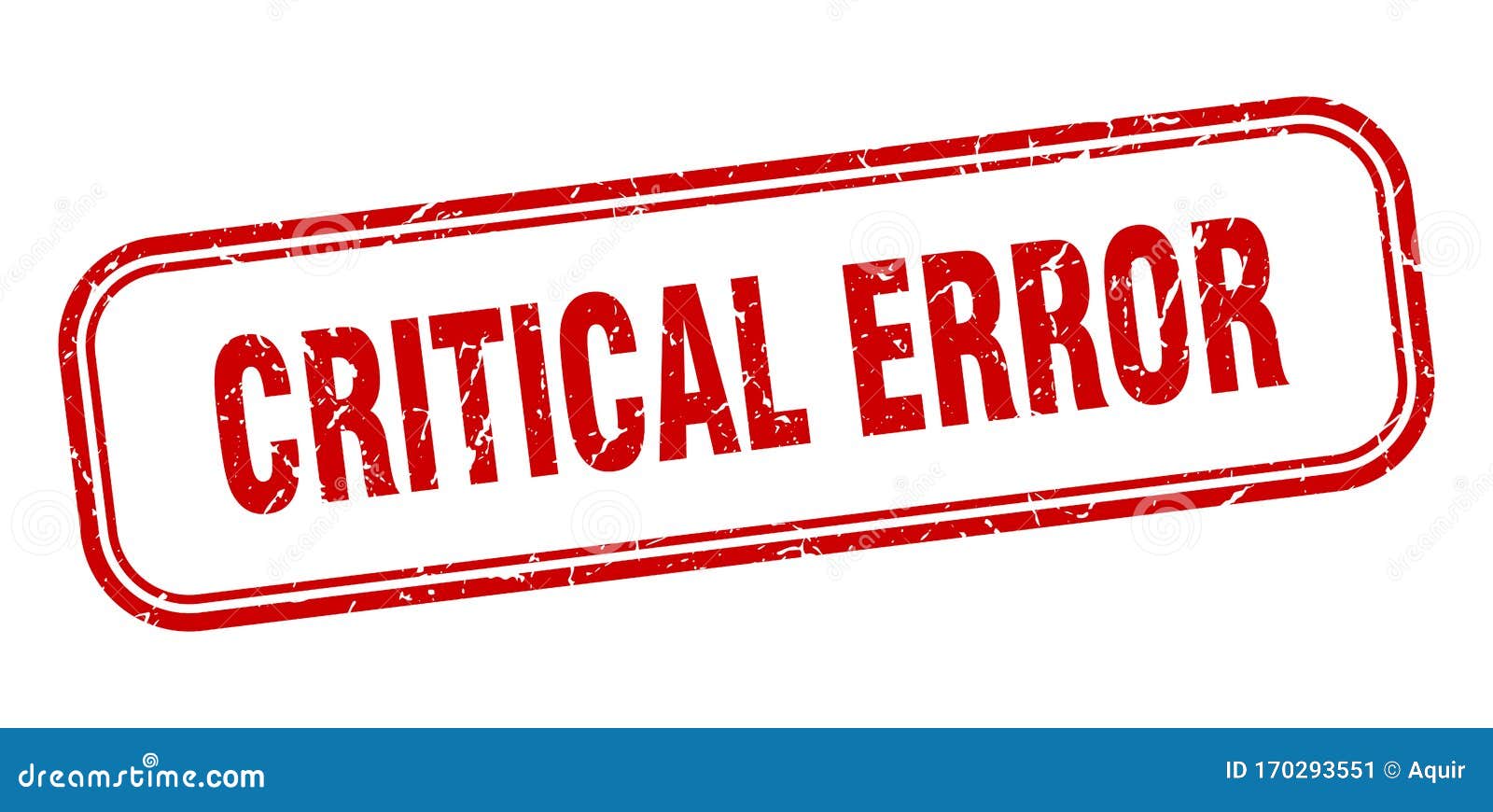 Critical Error Stamp. Critical Error Square Grunge Sign Stock Vector ...