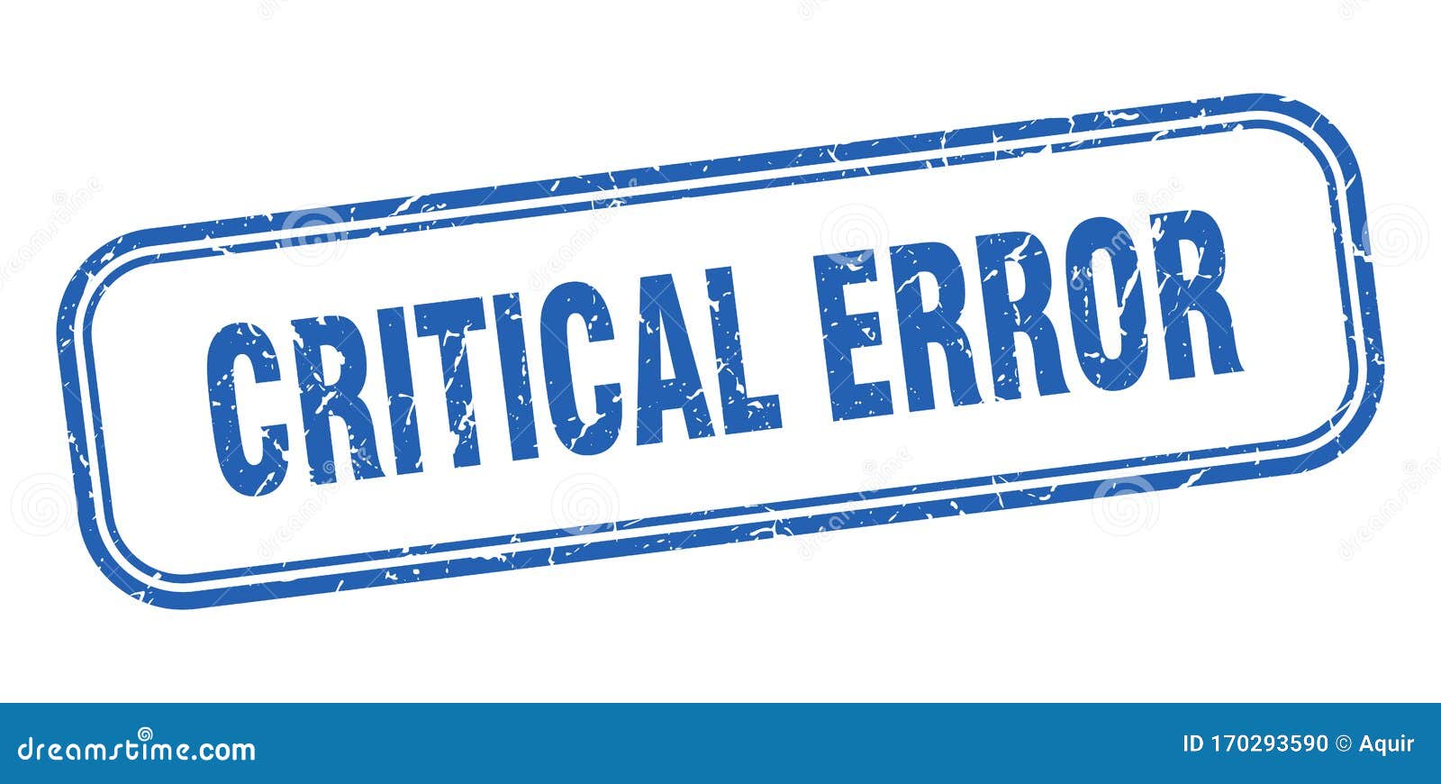 Critical Error Stamp. Critical Error Square Grunge Sign Stock Vector ...