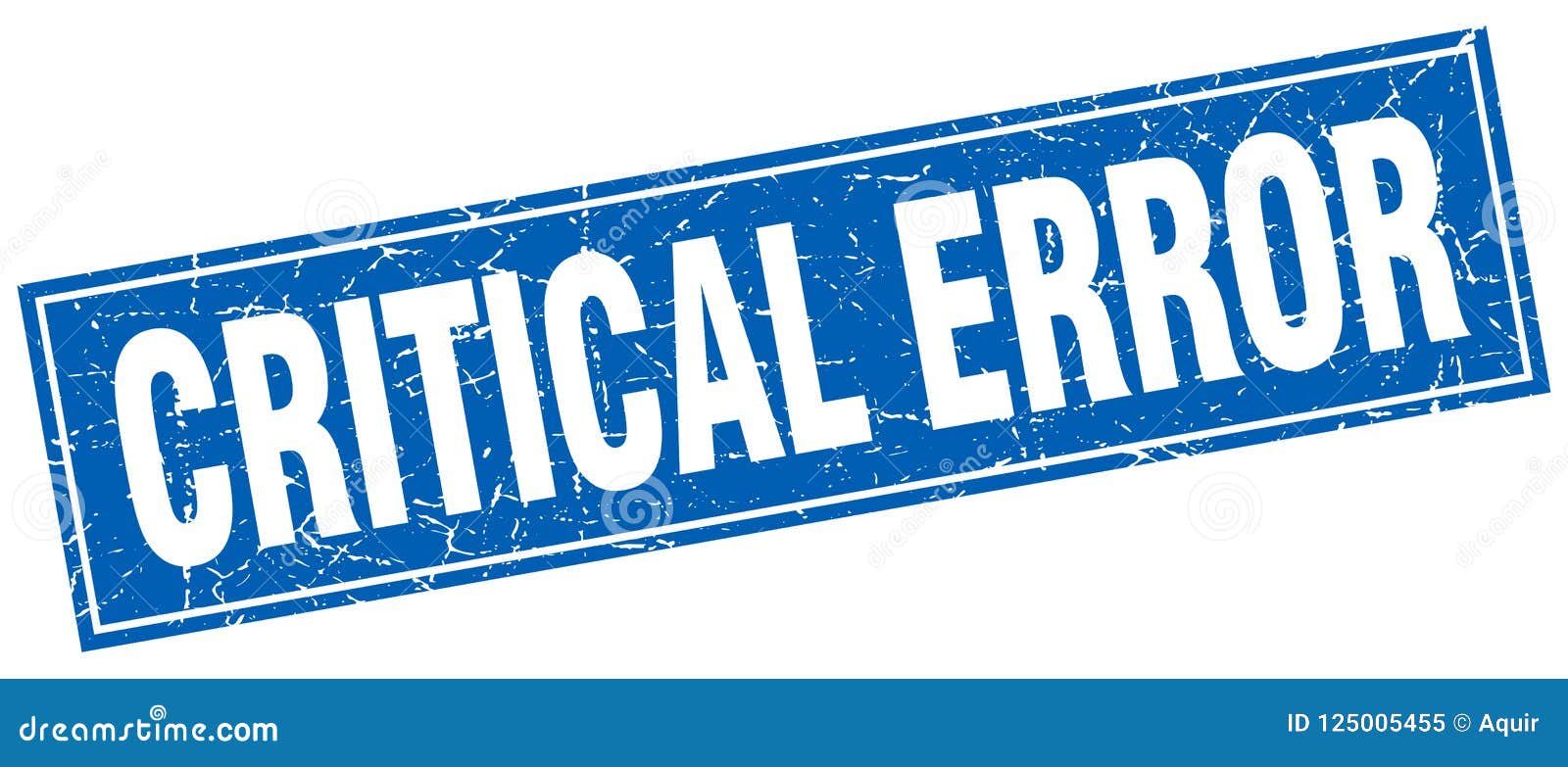 Critical error stamp stock vector. Illustration of label - 125005455