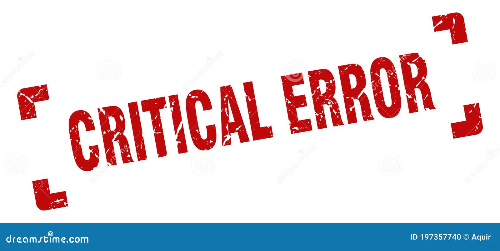 Critical error stamp stock vector. Illustration of error - 197357740