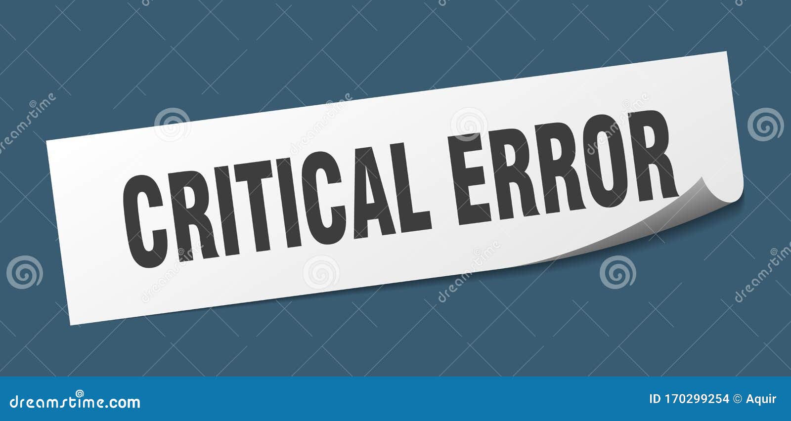 Critical Error Sticker. Critical Error Square Sign Stock Vector ...