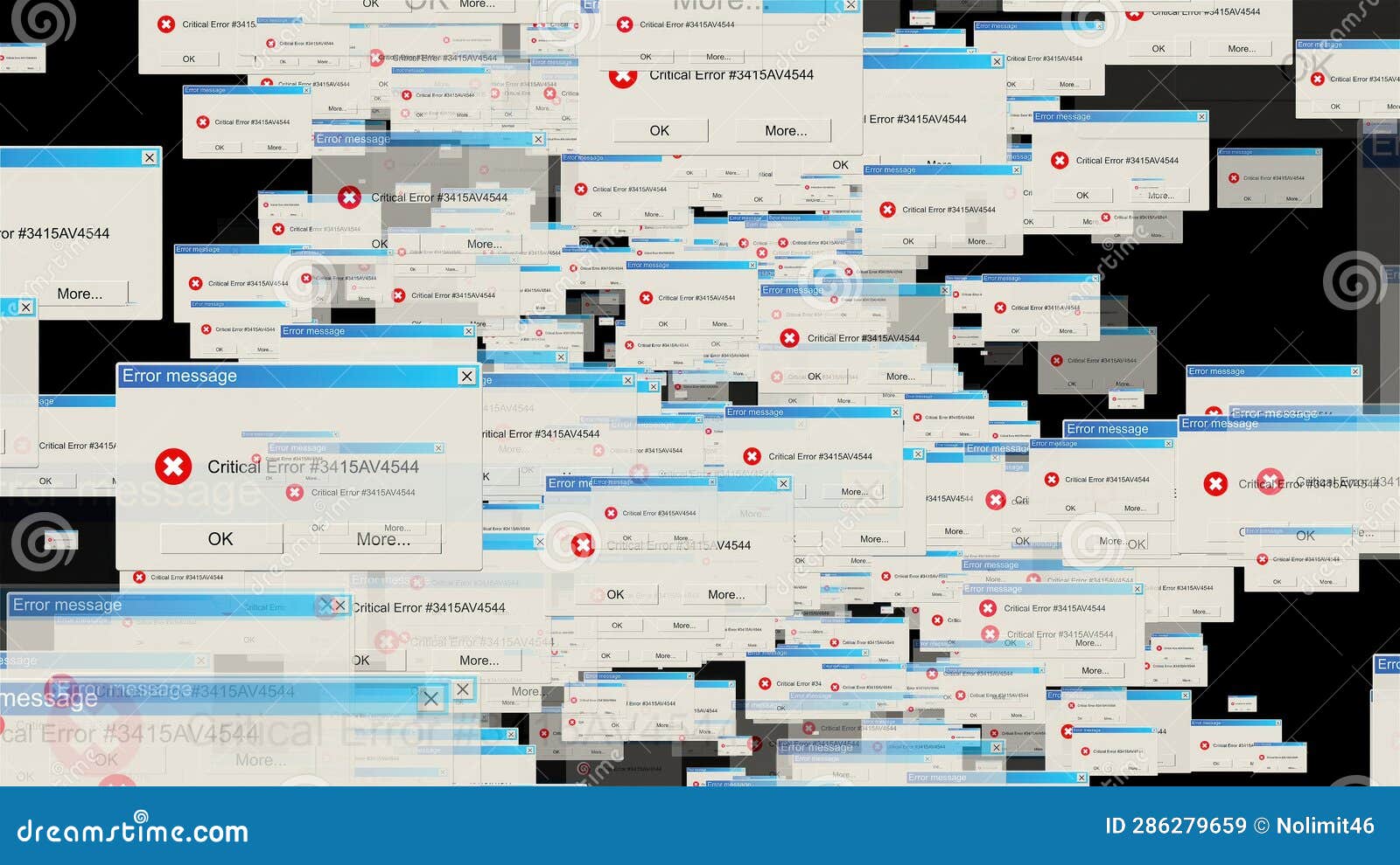 Critical Error Warning Message Stock Illustration - Illustration of ...