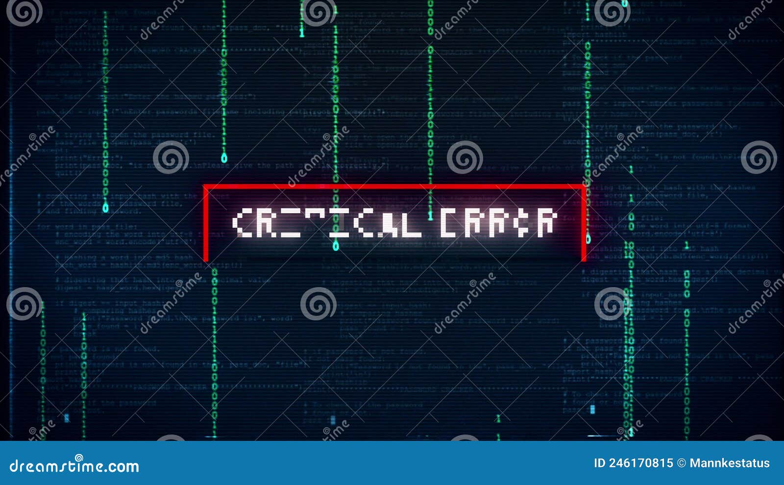 Critical Error Warning Message. Digital Critical Error Warning and ...